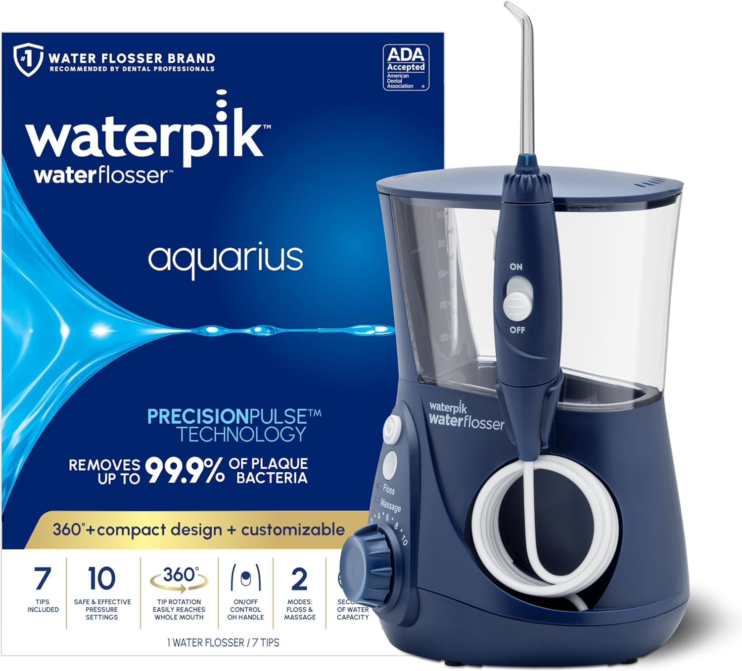 Waterpik Water Flosser Electric Dental Countertop Oral Irrigator For ...