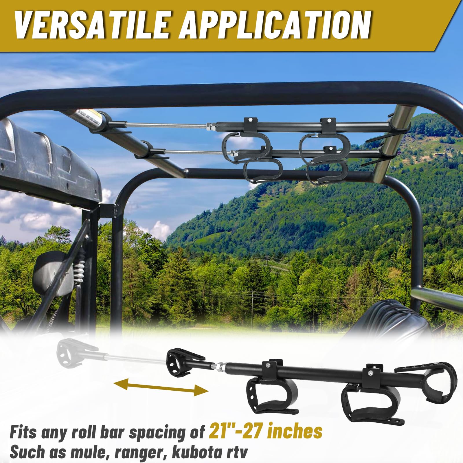 Snapklik.com : StarknightMT UTV Gun Rack - UTV Overhead Gun Holder Roof ...