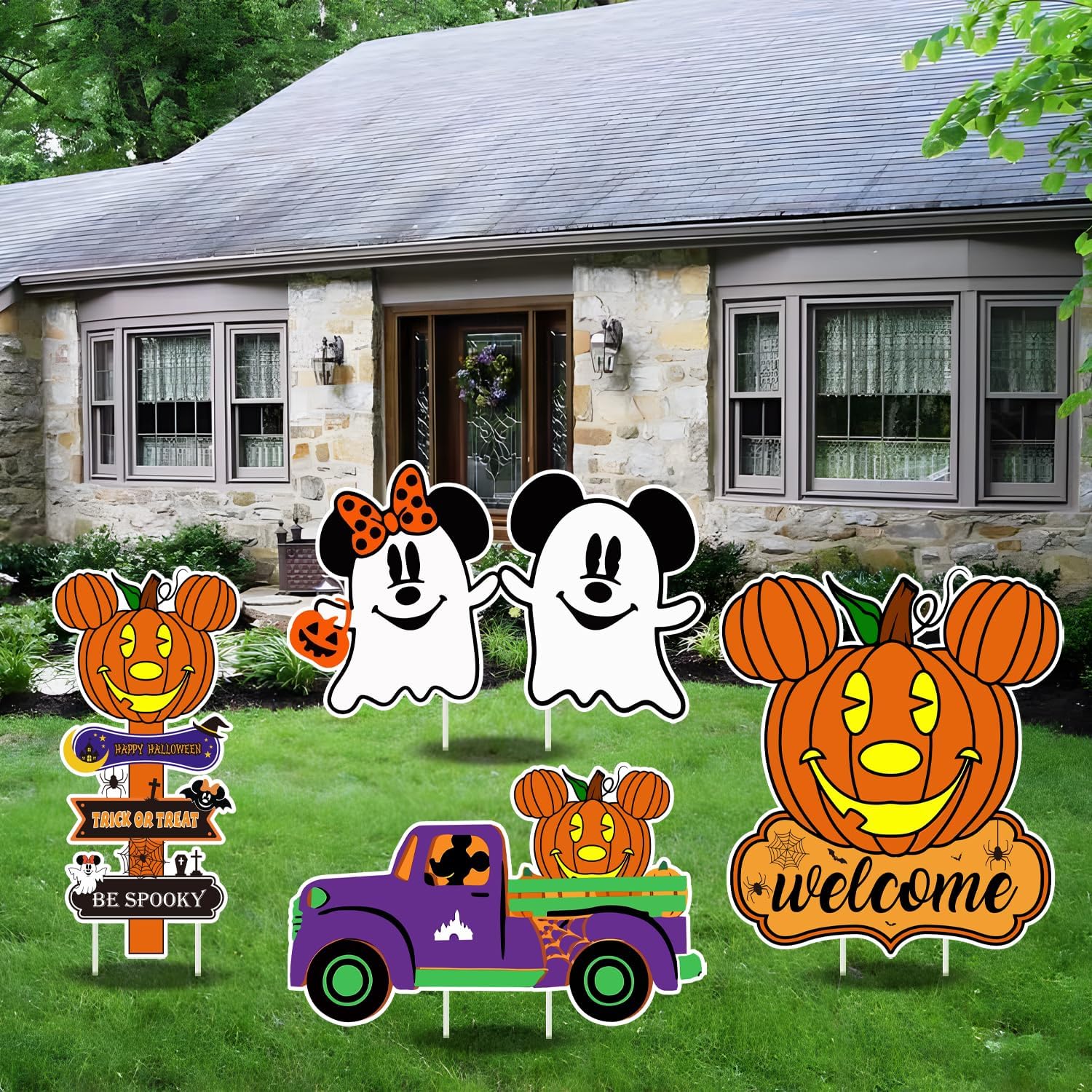 Amazon.com : YUNKELIU Mouse Halloween Decorations, 4Pcs Halloween Yard ...