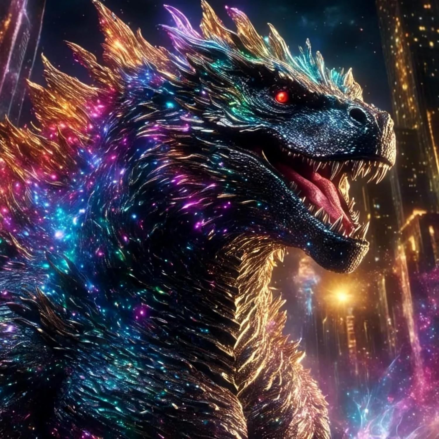 Amazon.co.jp: Godzilla 70th Anniversary Abstract Style Movie Poster ...