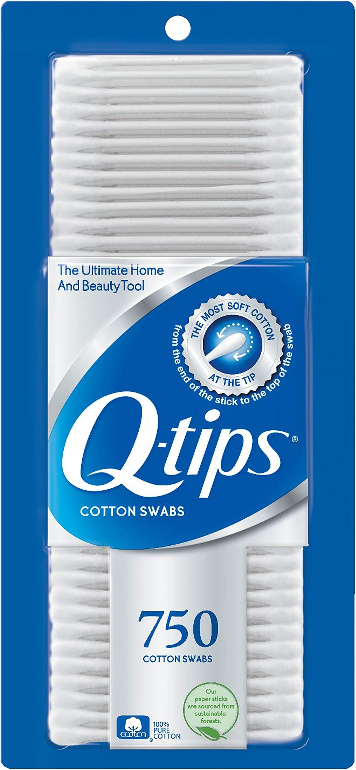 Amazon.com : Q-tips Cotton Swabs, 750 ct : Q Tips : Beauty & Personal Care
