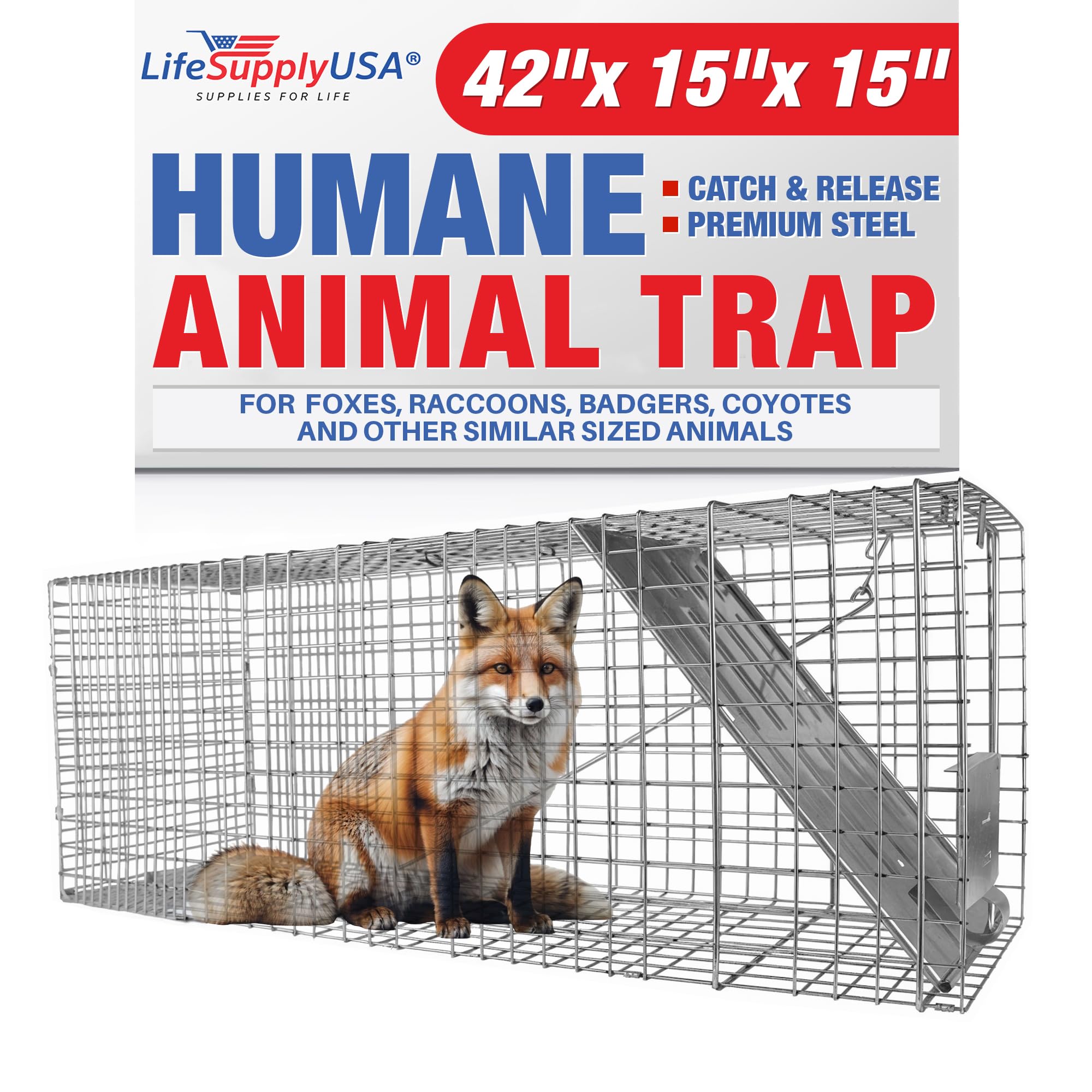 Amazon.com : Heavy Duty Catch Release Large Live Humane Animal Cage ...