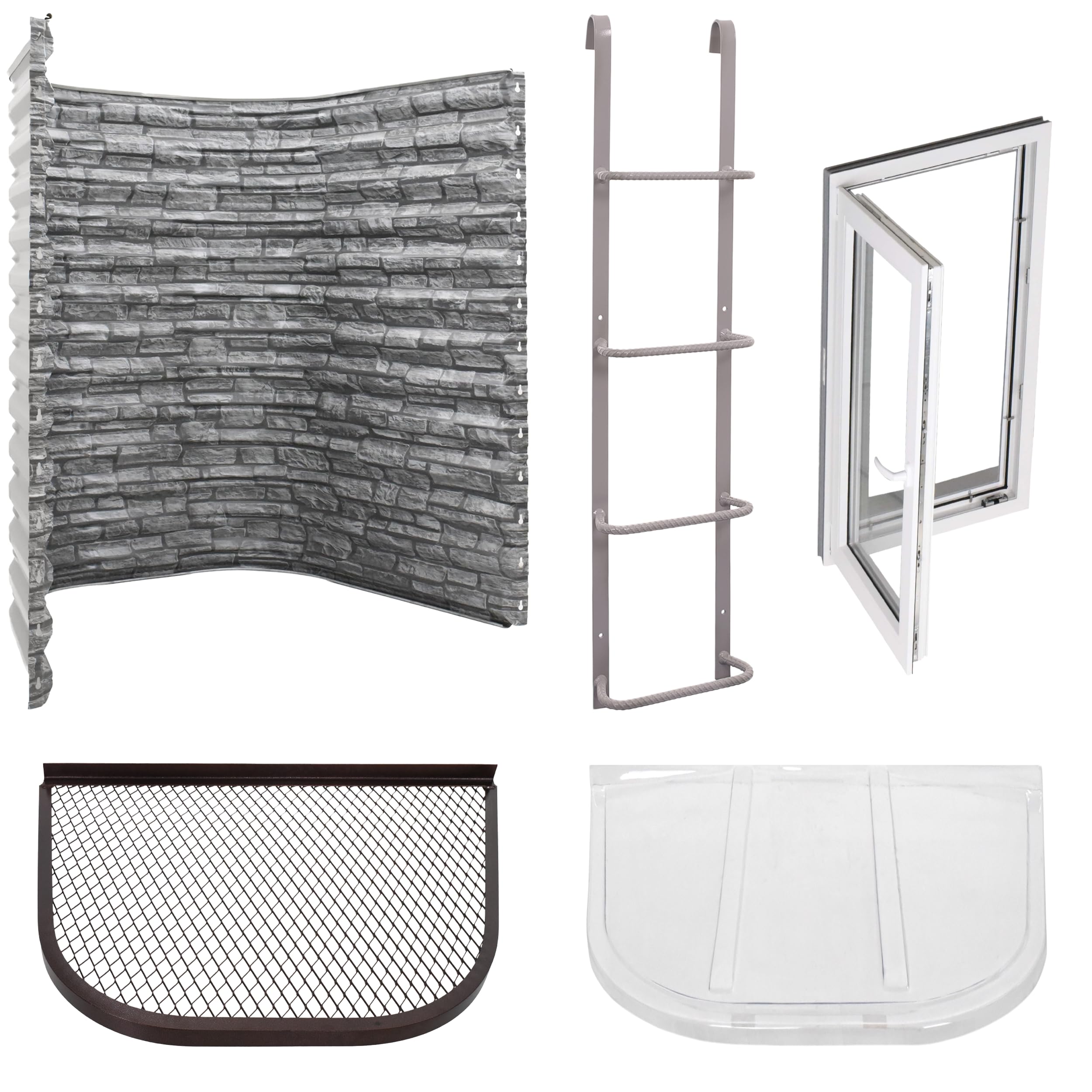 Amazon.com: Boman Kemp Stacked Stone 3636 Egress Tilt & Turn Window ...