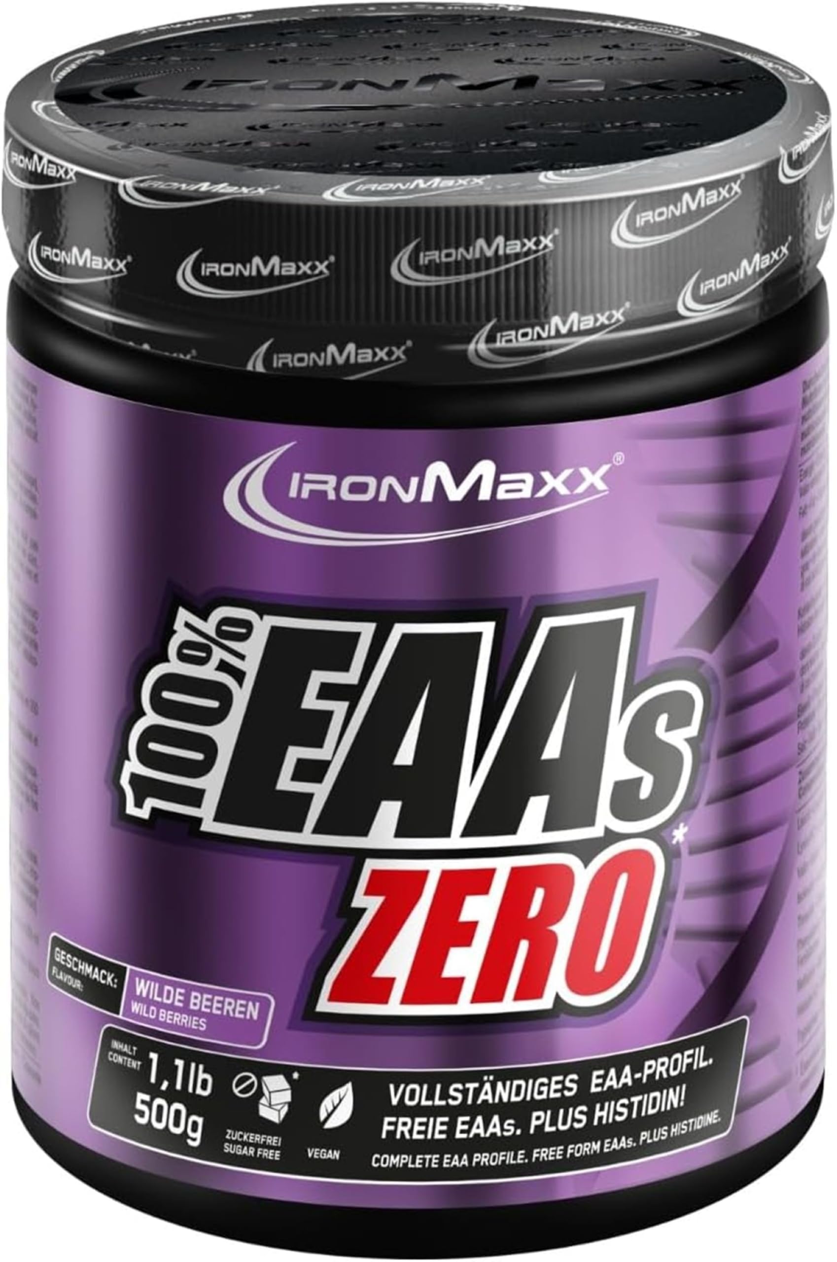 Testosterone Homme IronMaxx 100% EAAs Zero U2013 Pastèque 500g ...