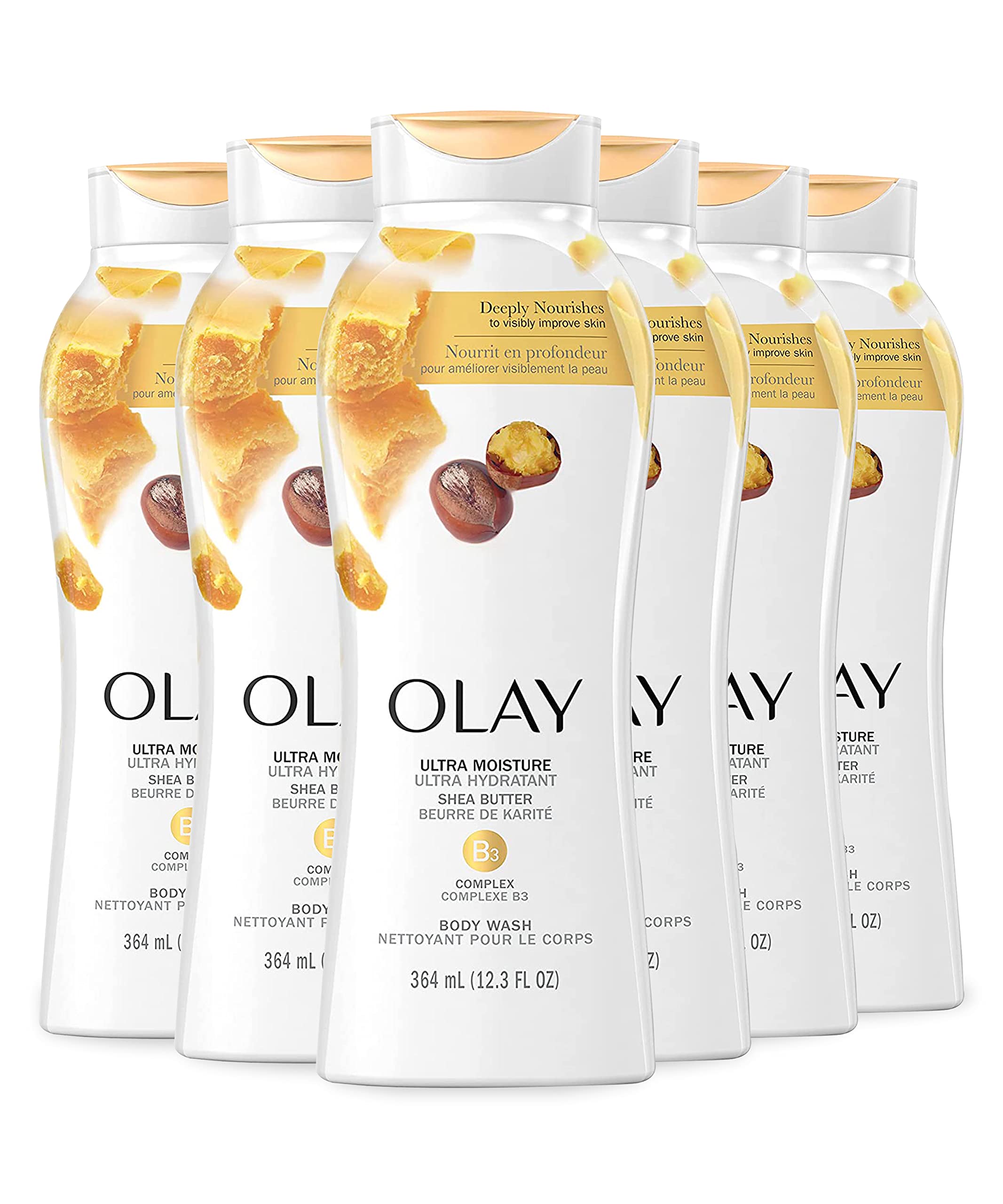 OLAY ULTRA MOISTURE BODY WASH WITH SHEA BUTTER, 2,184ML TOTAL (PACK OF ...