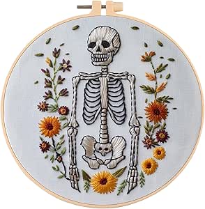 Amazon.com: Halloween Embroidery Kit, Gothic Halloween Embroidery ...