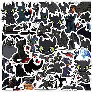 Amazon.com: 54pcs Toothless Dance Stickers Waterproof Vinyl Stickers ...