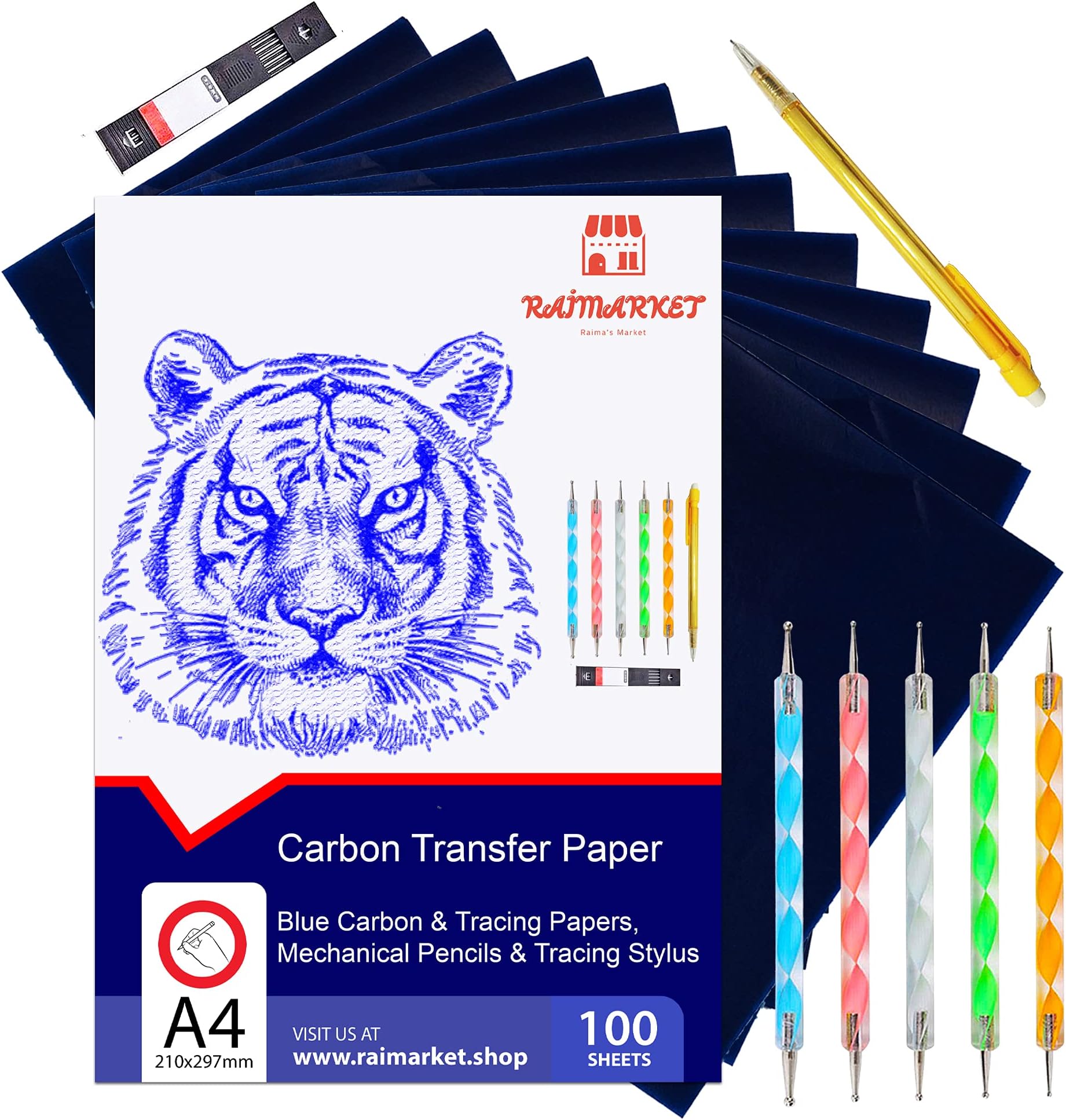A4 Hand Copy Carbon Paper Sheets Blue- Pack 10 Sheets : Amazon.co.uk ...
