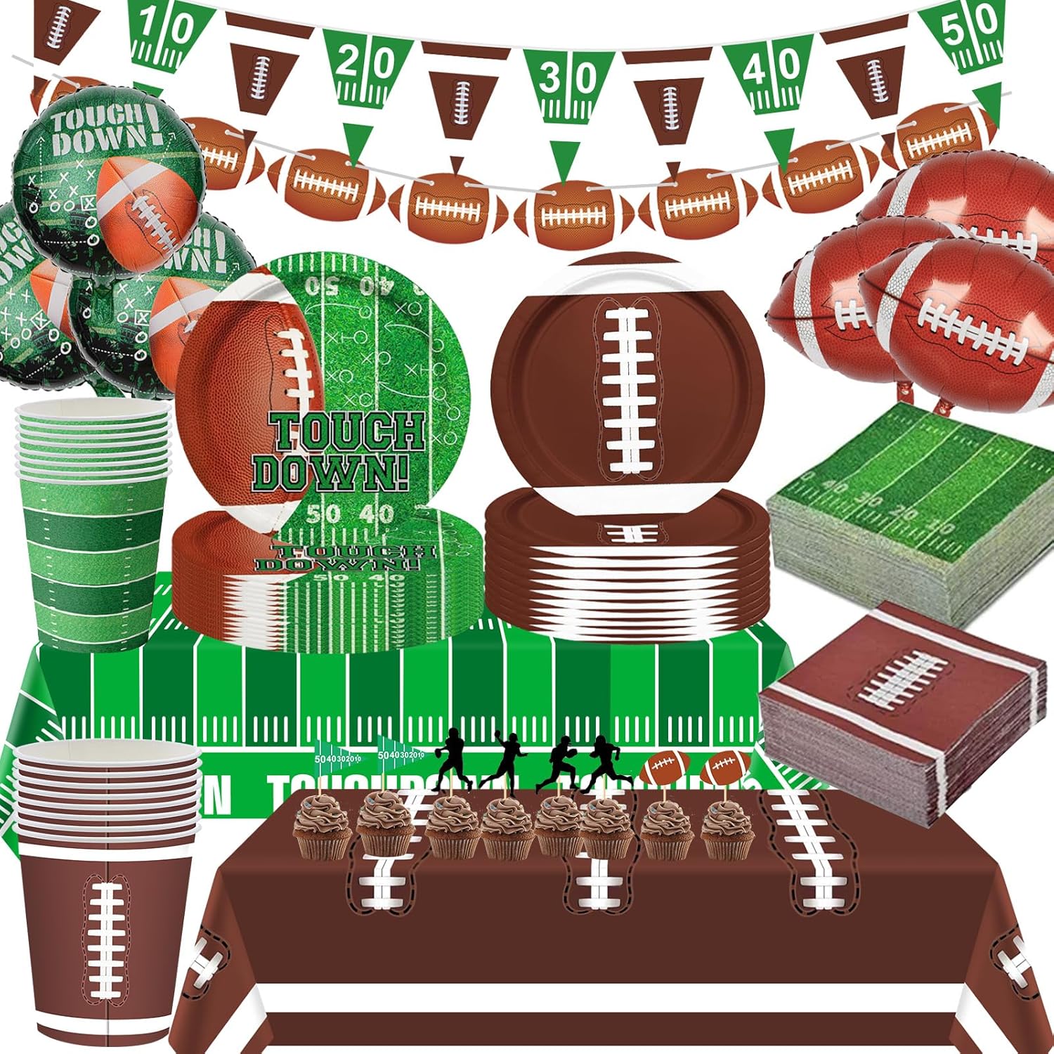 Amazon.com: 130PCS Football Party Decorations 2025 Kit Serve 24 with ...