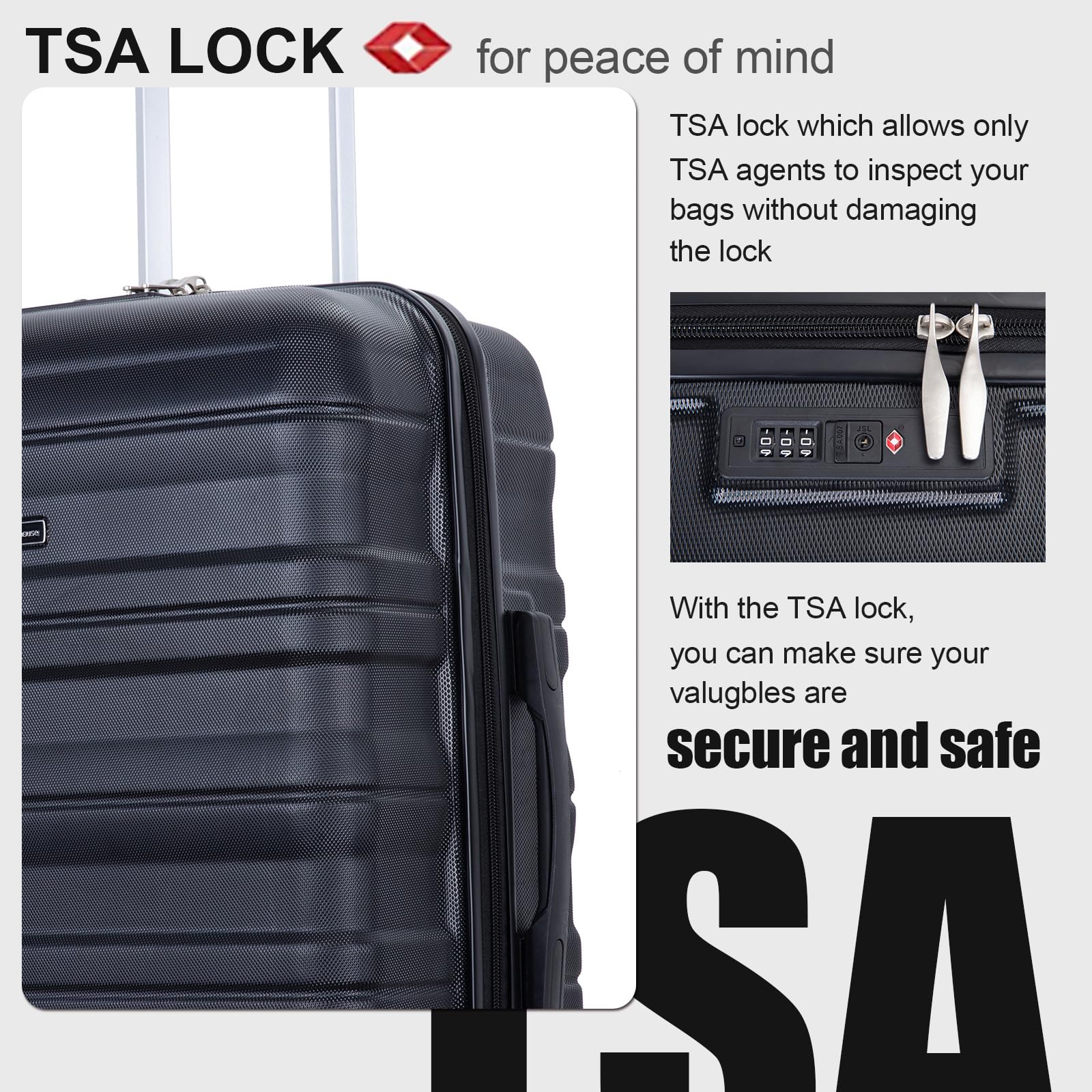 Snapklik.com : Travelhouse Luggage Set, PC Hardside Expandable Suitcase ...