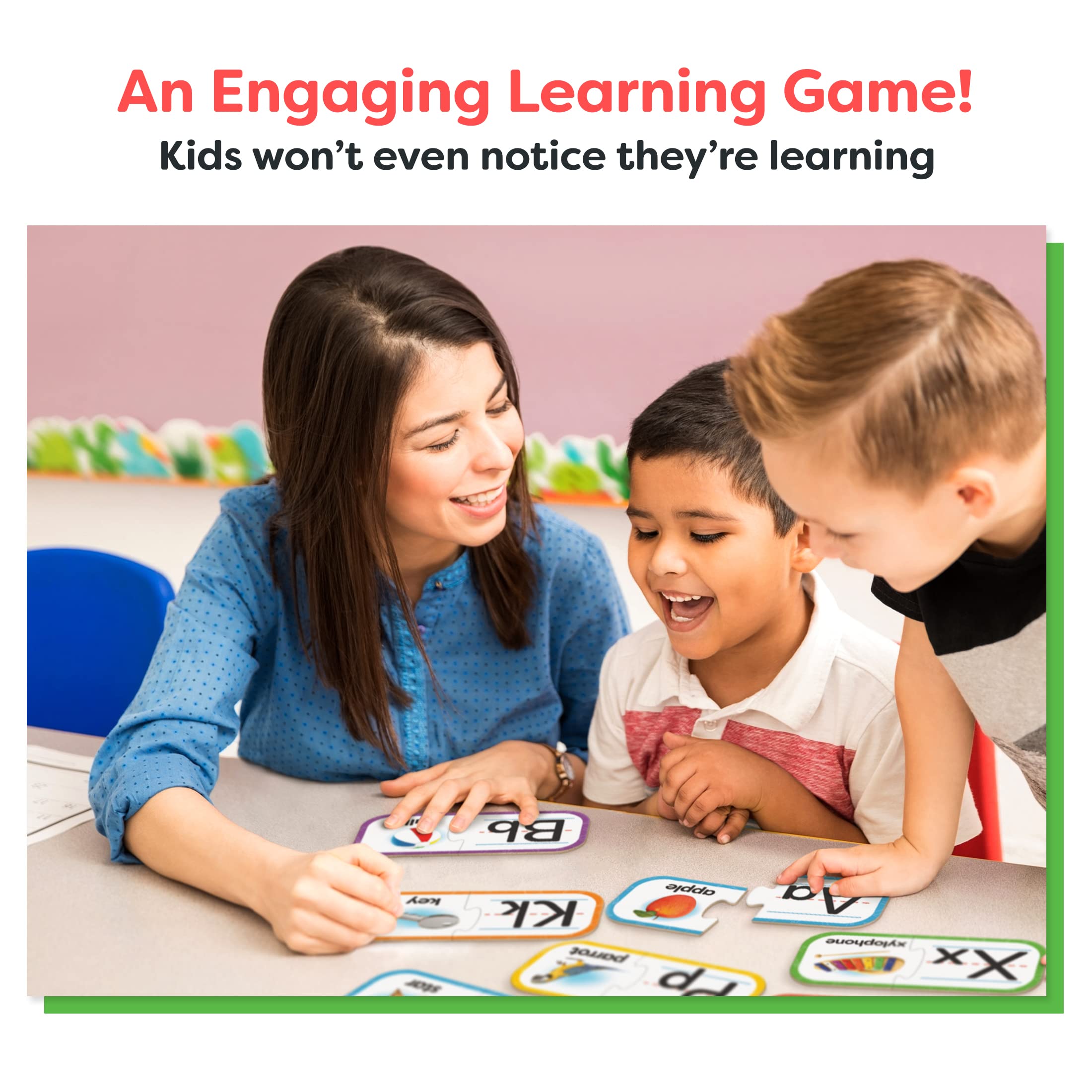 Snapklik.com : Alphabet Puzzle Games For Kindergarten - 26 Pairs Self-Correcting ABC Puzzle ...