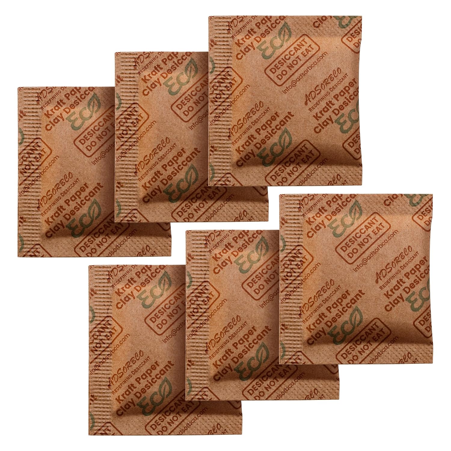 ADSorbco 2g x 100 Pack Bentonite Clay Desiccant Packs– Food Grade ...