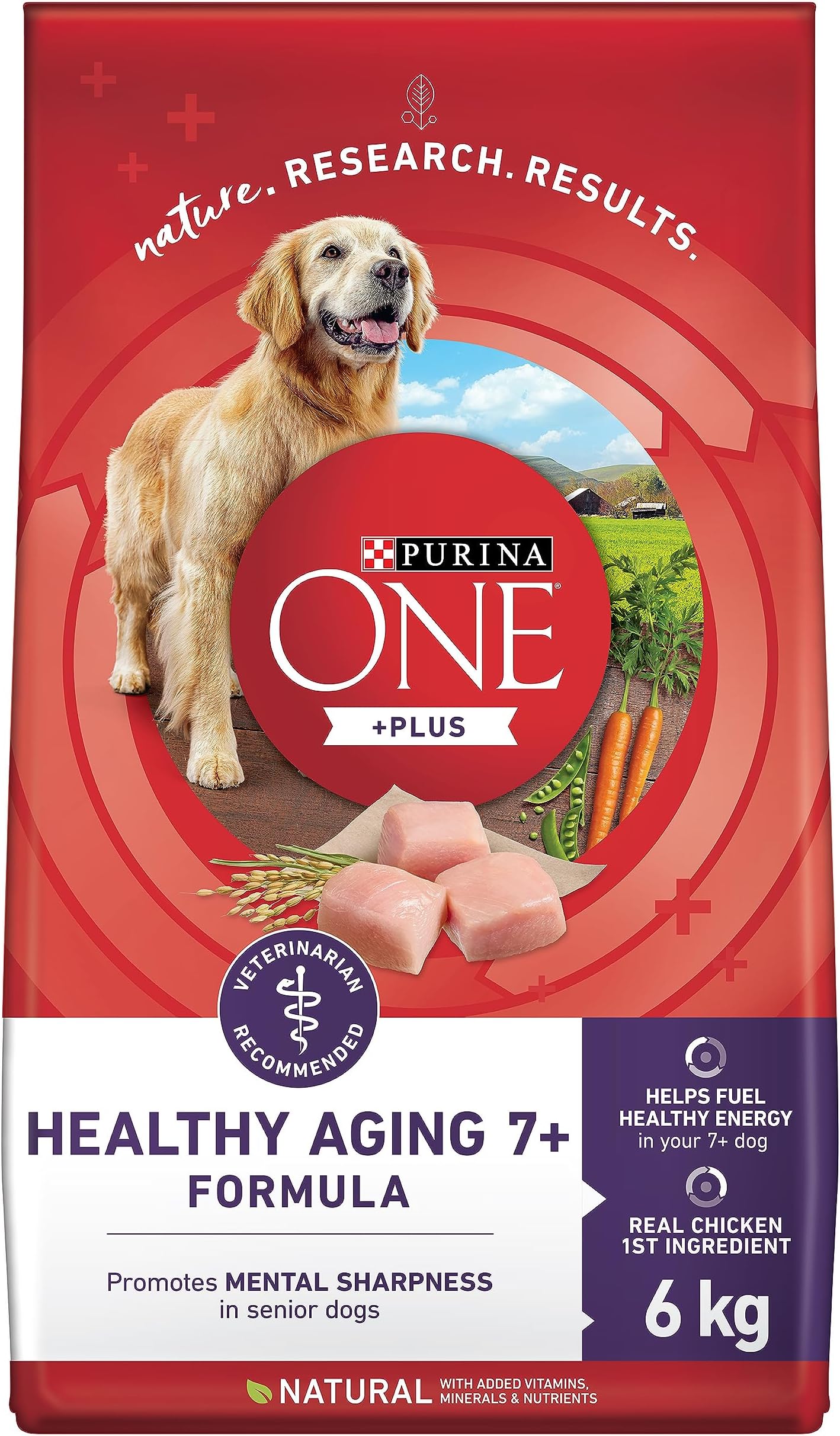 Purina ONE SmartBlend Healthy Aging 7+, Senior Dry Dog Food 6kg ...
