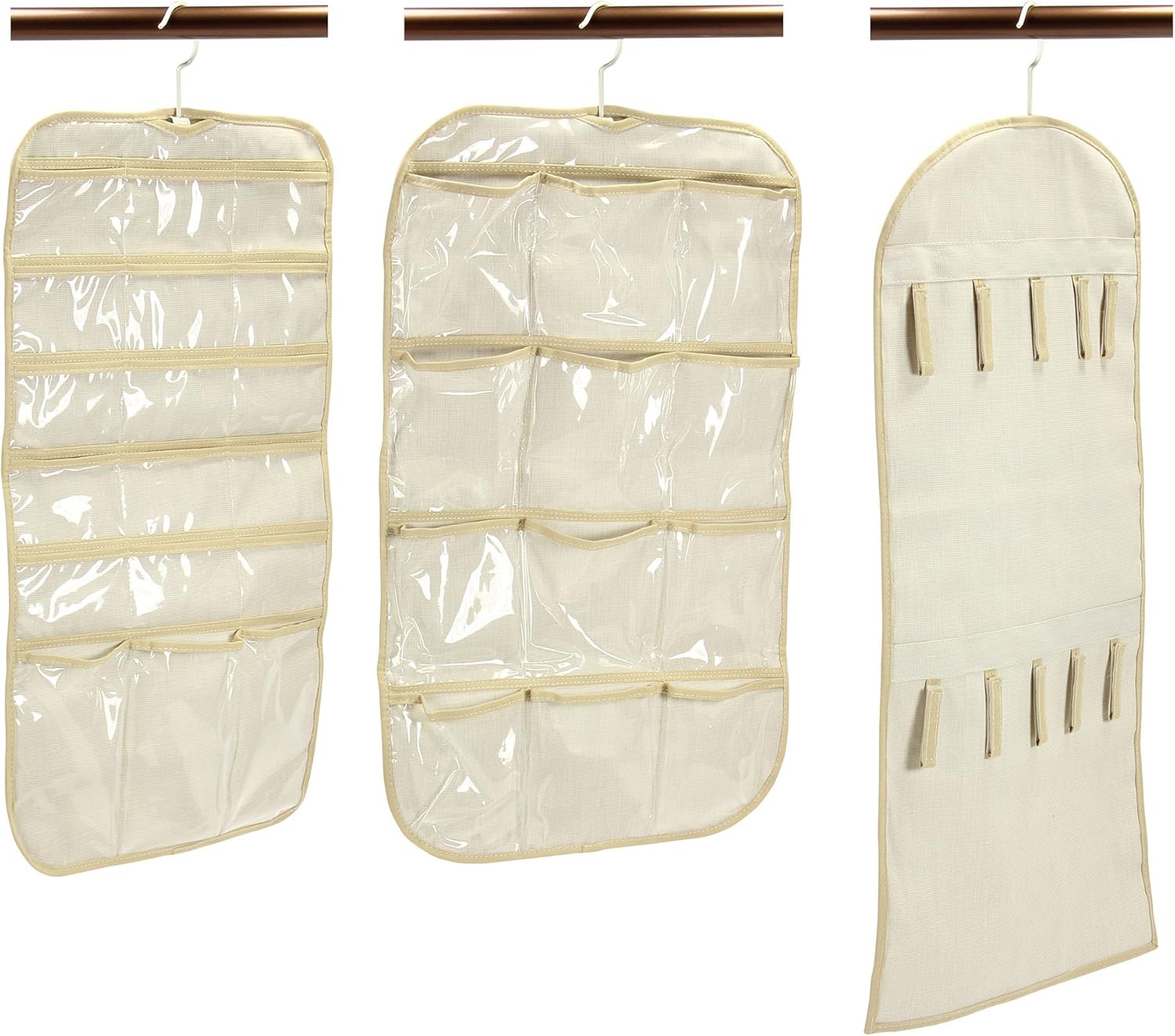 Amazon.com: Household Essentials 3-Piece Accessory Storage Set, Ivory ...