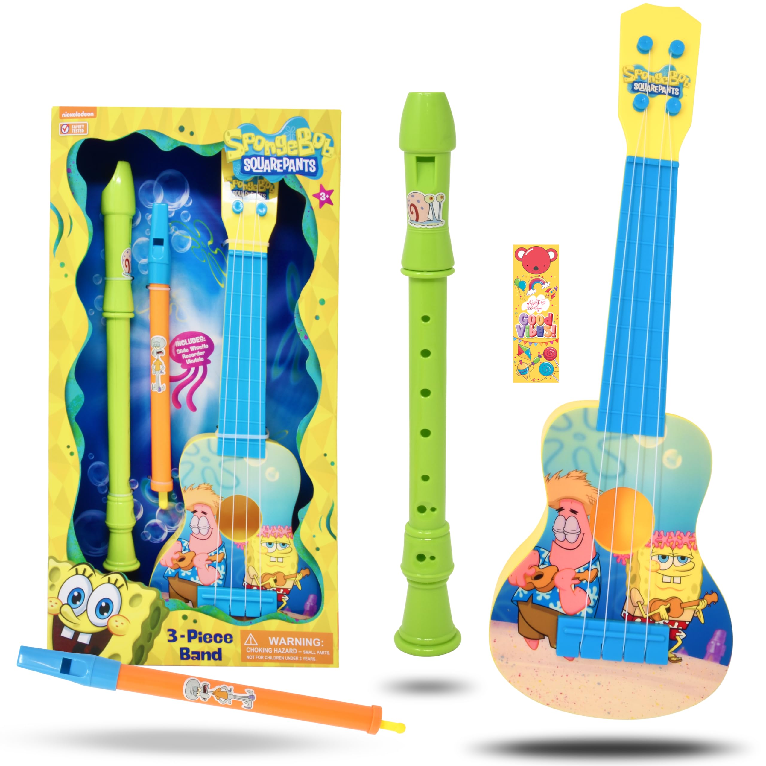 Amazon.com: SpongeBob SquarePants Kids Guitar Instruments, 16 Inch Play ...