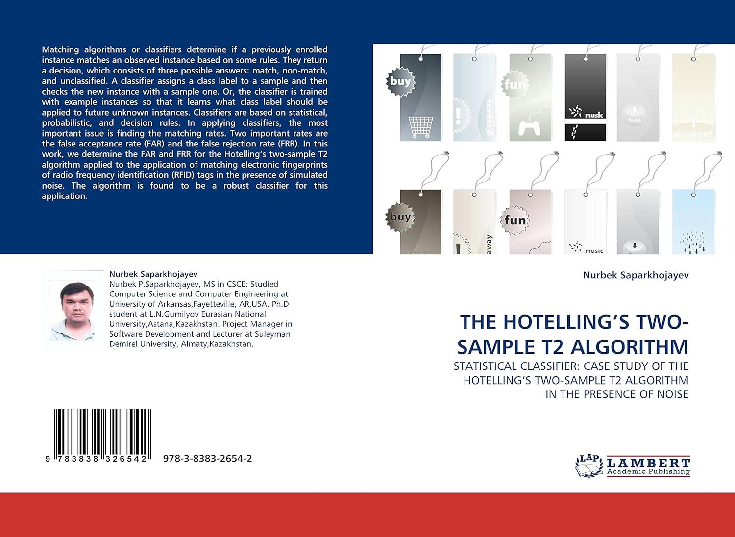 THE HOTELLING?S TWO-SAMPLE T2 ALGORITHM: STATISTICAL CLASSIFIER: CASE ...