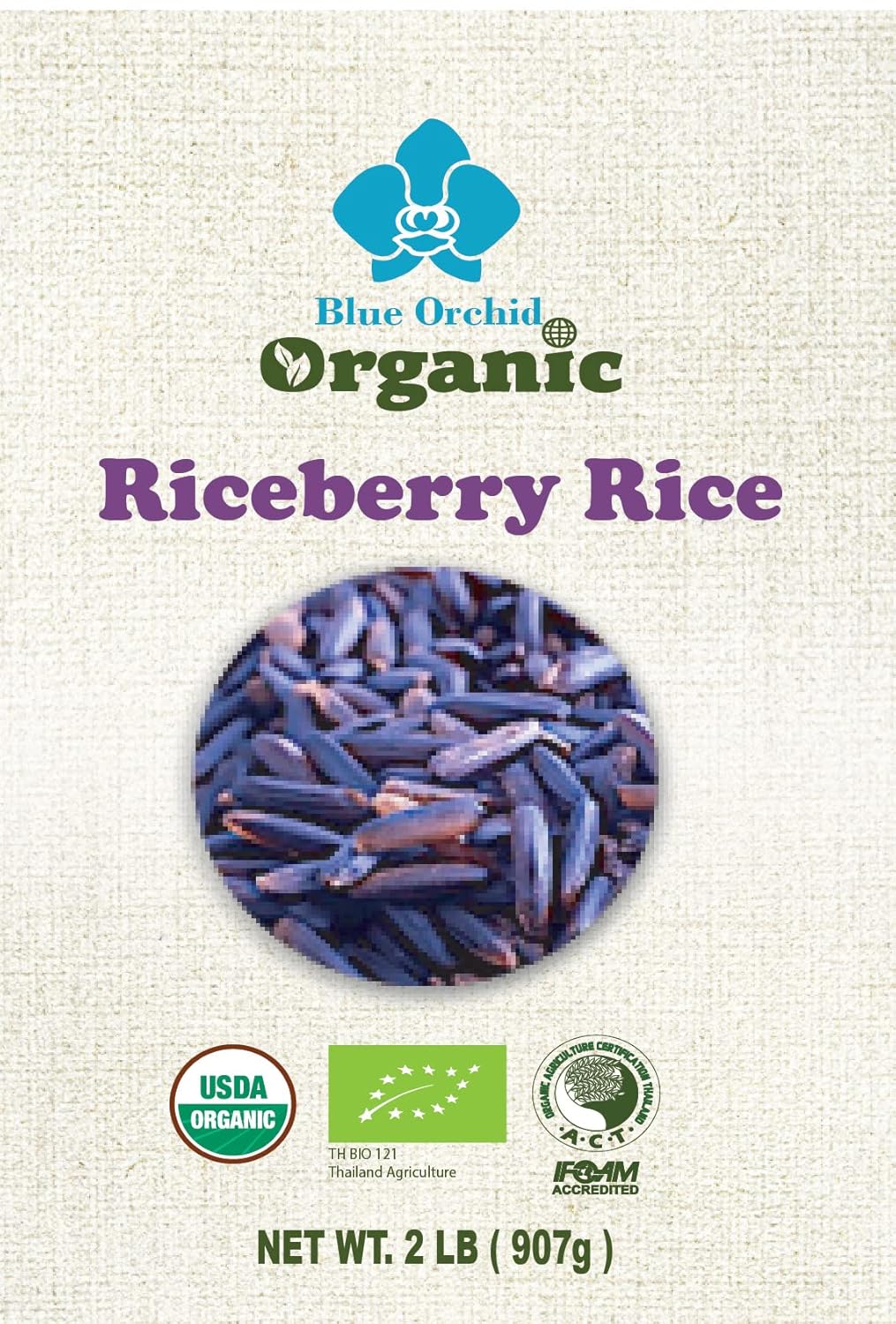 Amazon.com : 100% USDA Certified Organic Riceberry Rice 2 LB - Purple ...