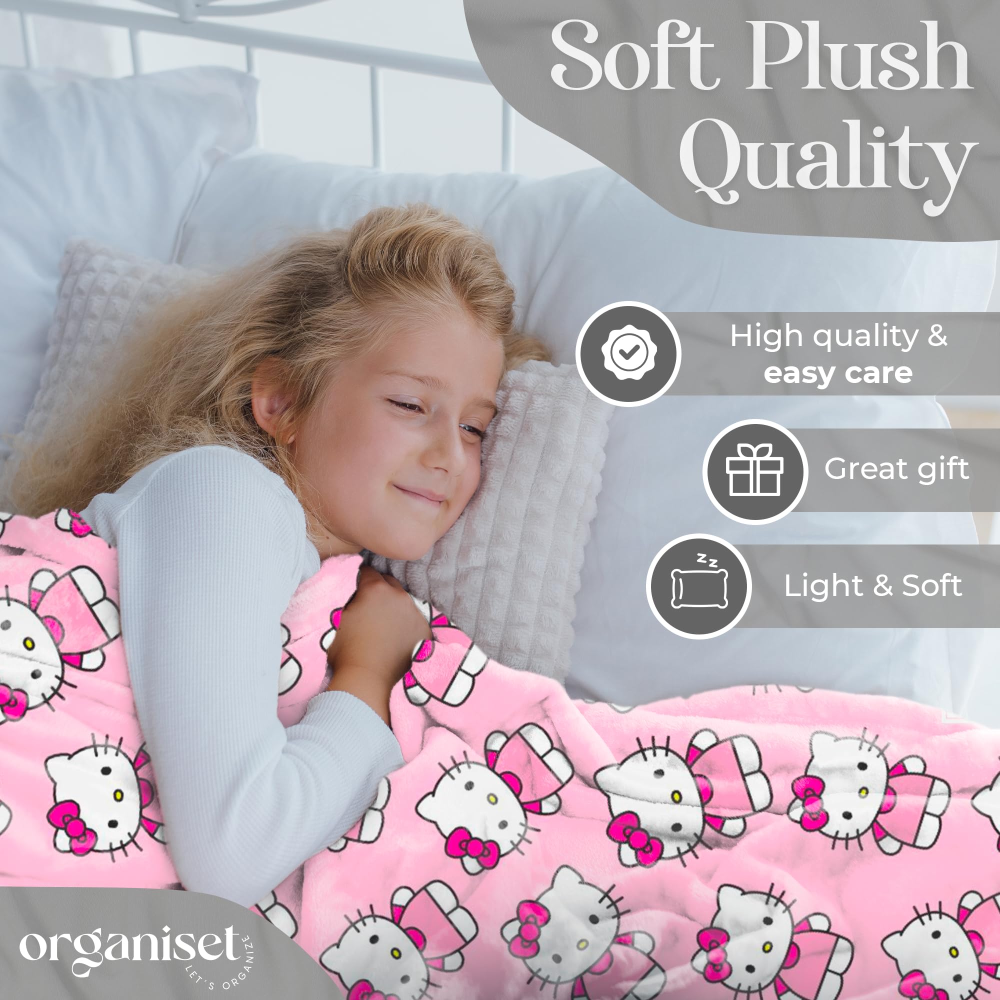 ORGANISET | 50"x 40" | Cute Cartoon Throw Blanket Anime Blanket for ...