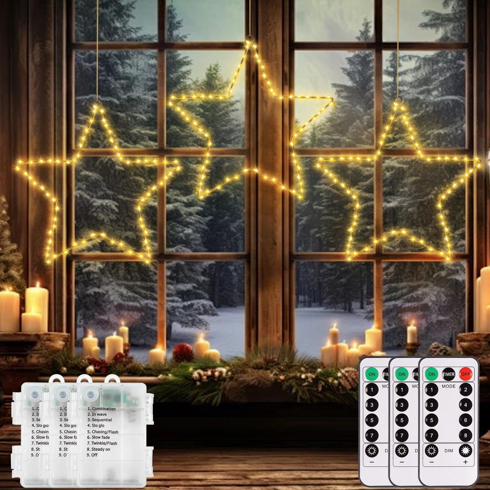 Wunderschne Fensterdeko Weihnachten Beleuchtet Batteriebetrieben Bilder