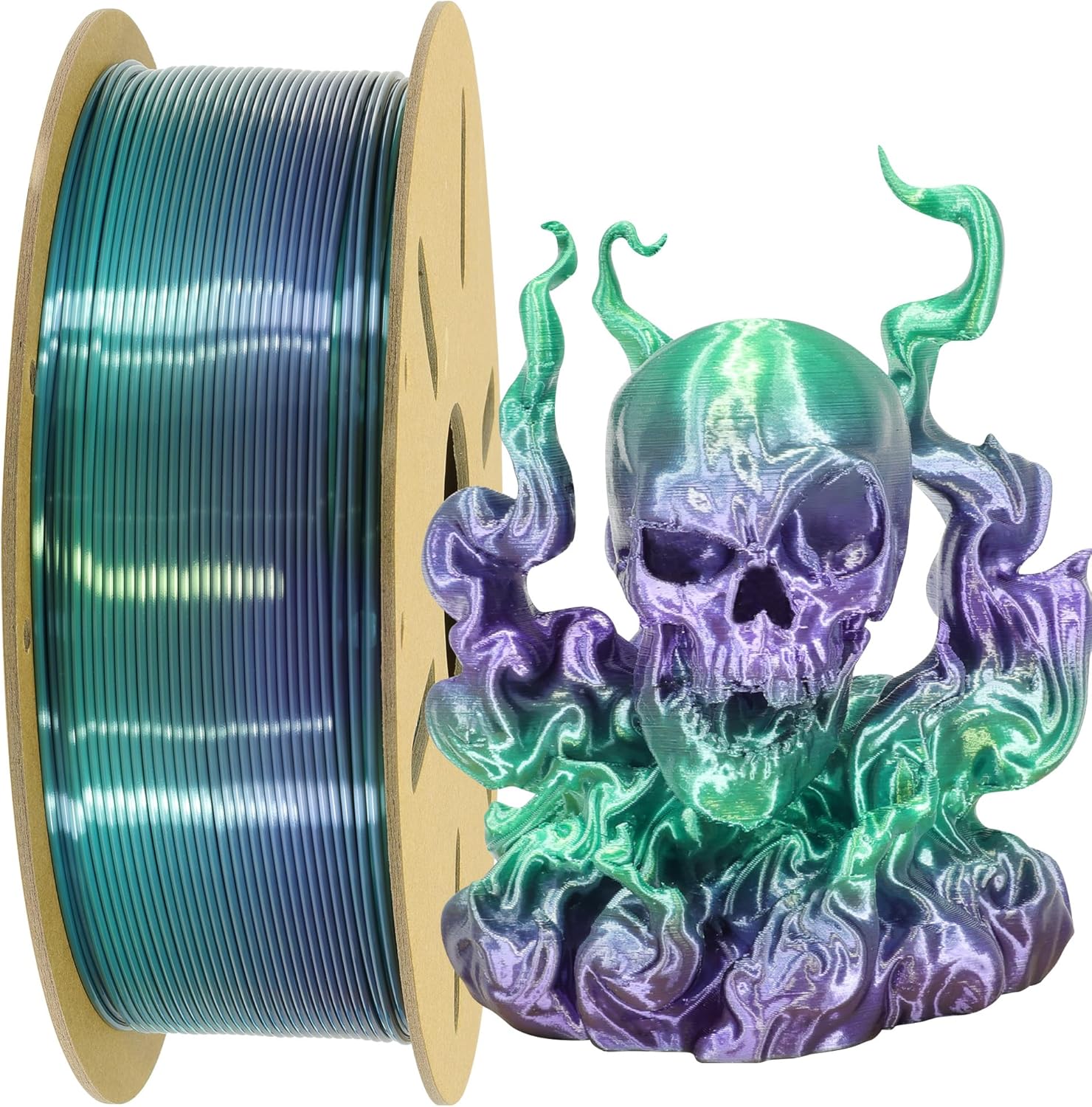 Amazon.com: TTYT3D Silk Purple Color Change to Green PLA Filament 2 ...