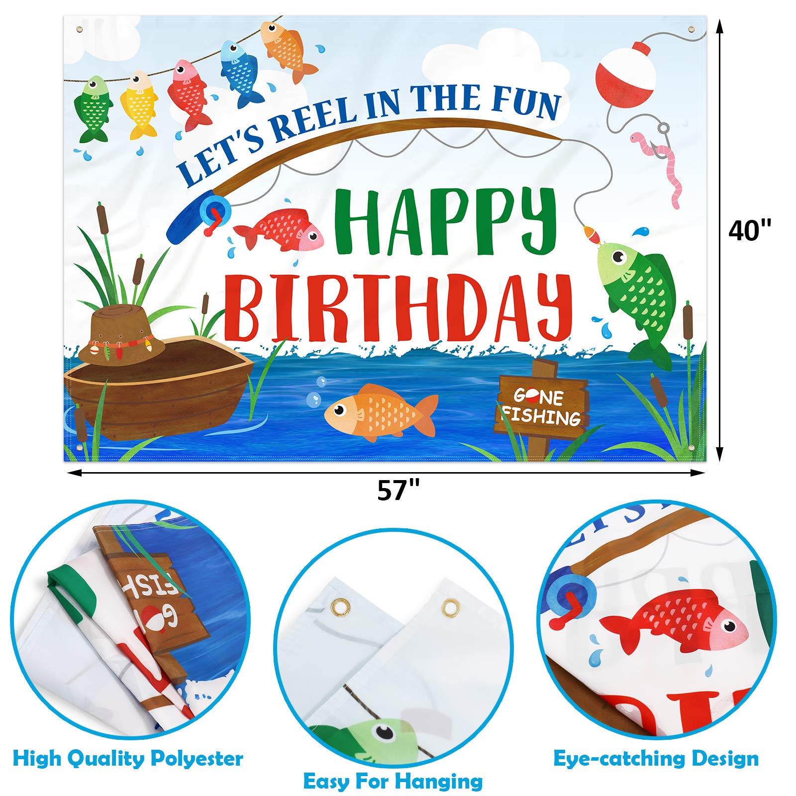 Buy Fishing Birthday Party Supplies Kit, Summer Gone Fishing Party ...