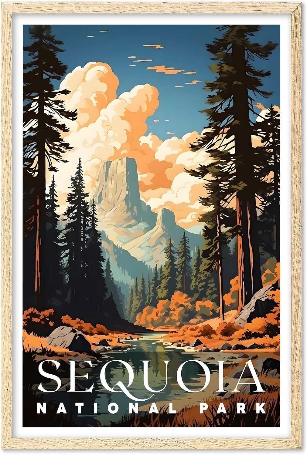 Amazon.com: Sequoia National Park Poster - Wall Art Print for Living ...