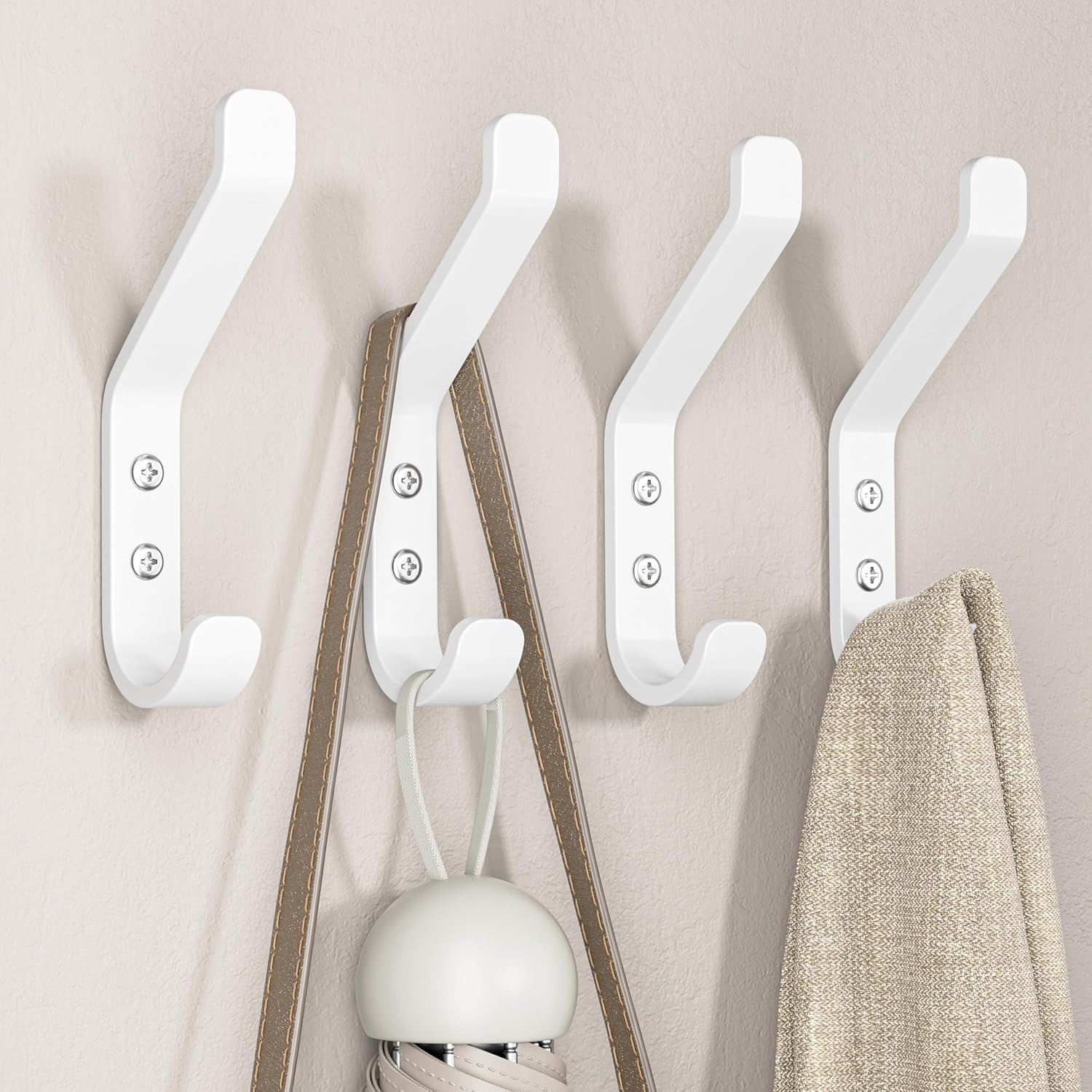 susswiff Coat Hook for Hanging, 20LB (Max), Stainless Wall Hooks for ...