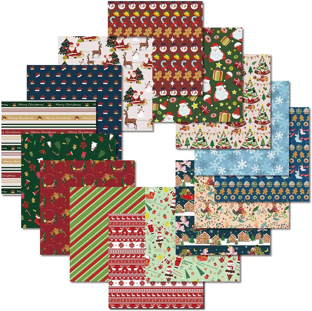 Amazon.com: PAPERKIDDO Origami Paper 105 Sheets Double Sided Christmas ...