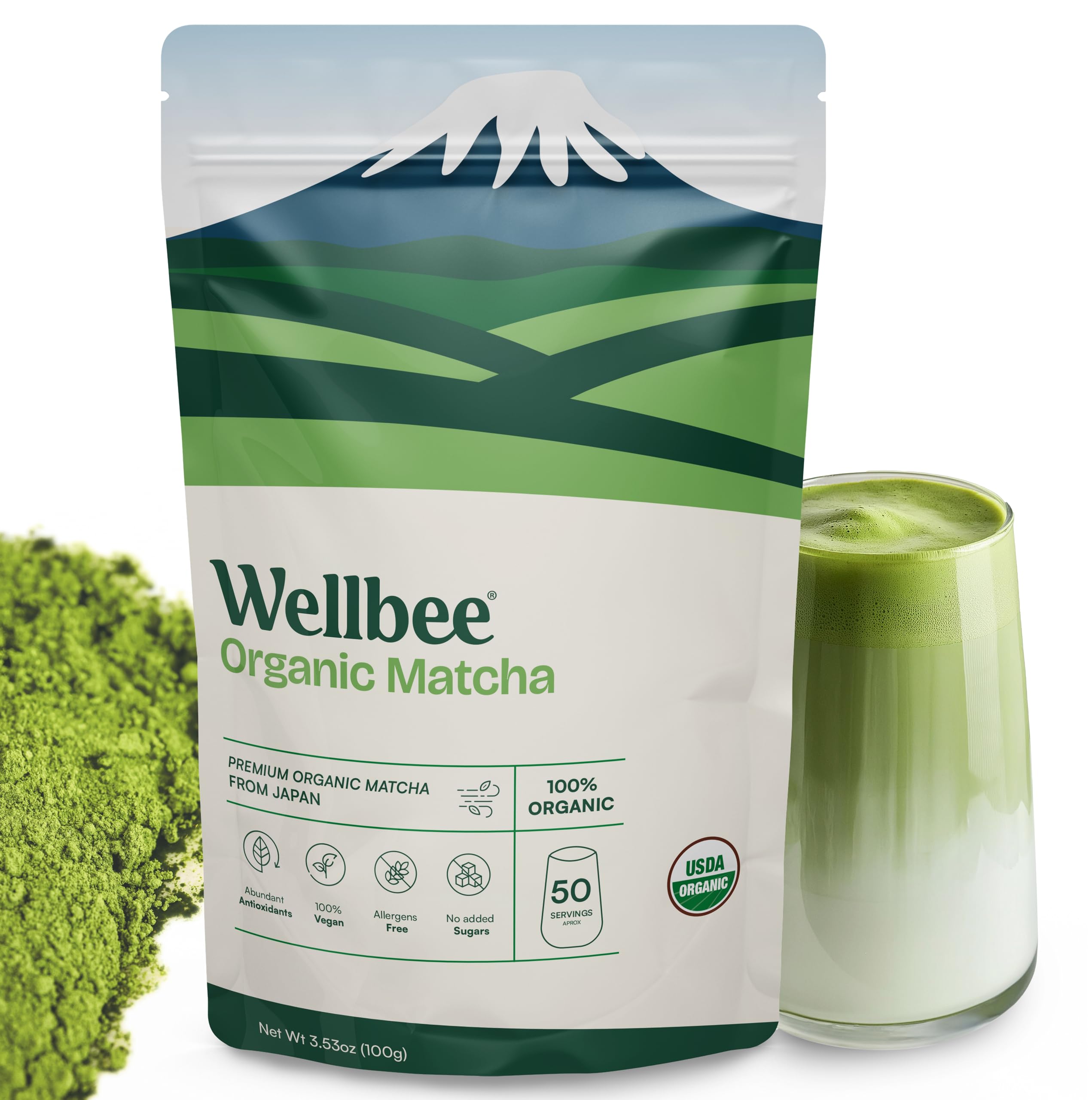 Amazon.com: Organic Japanese Unsweetened Matcha Green Tea Powder ...