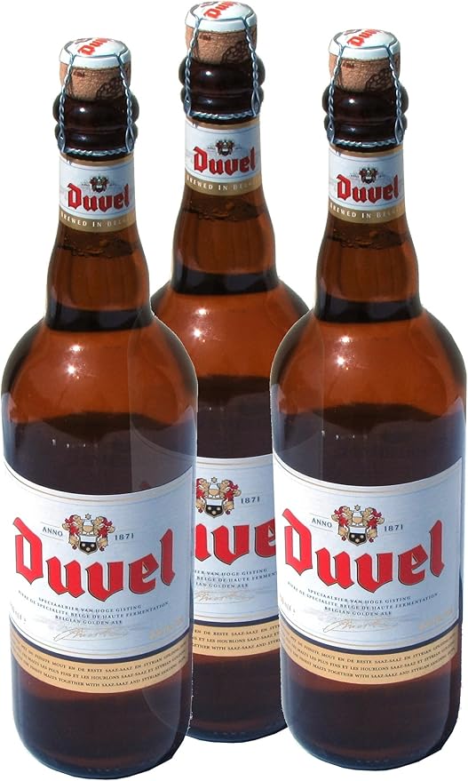 Original belgisches Bier - DUVEL blond, Alkohol 8,5% vol. 3 x 750 ml ...