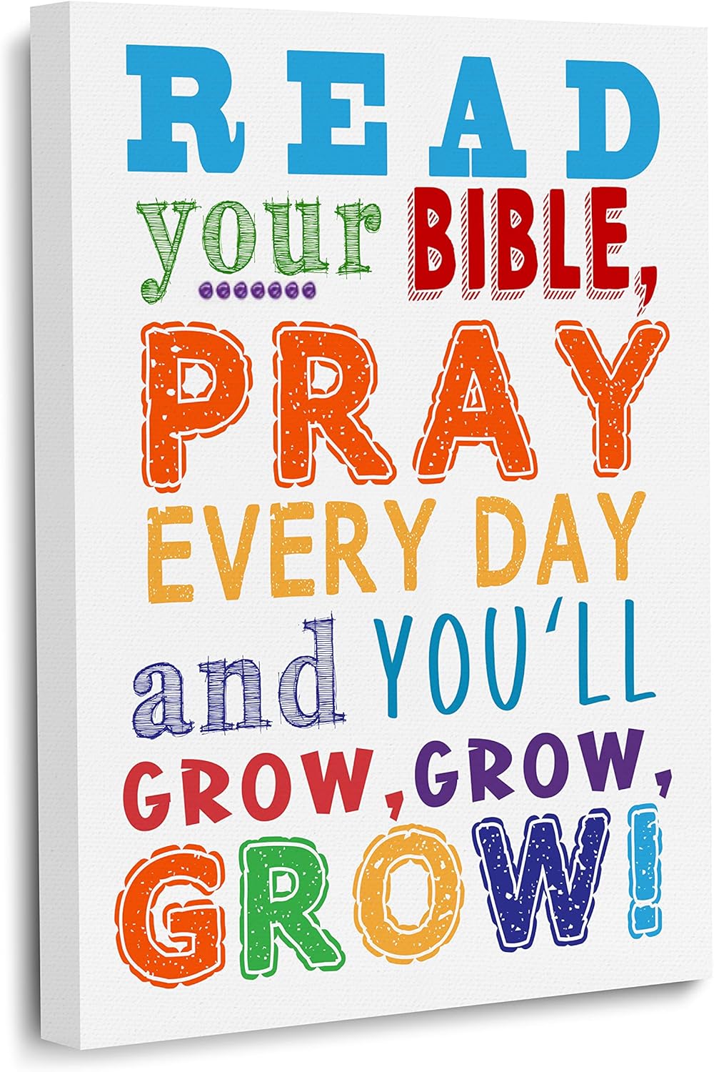 Amazon.com: FAZAKION Colorful Pray Wall Art Inspirational Quotes,Bible ...