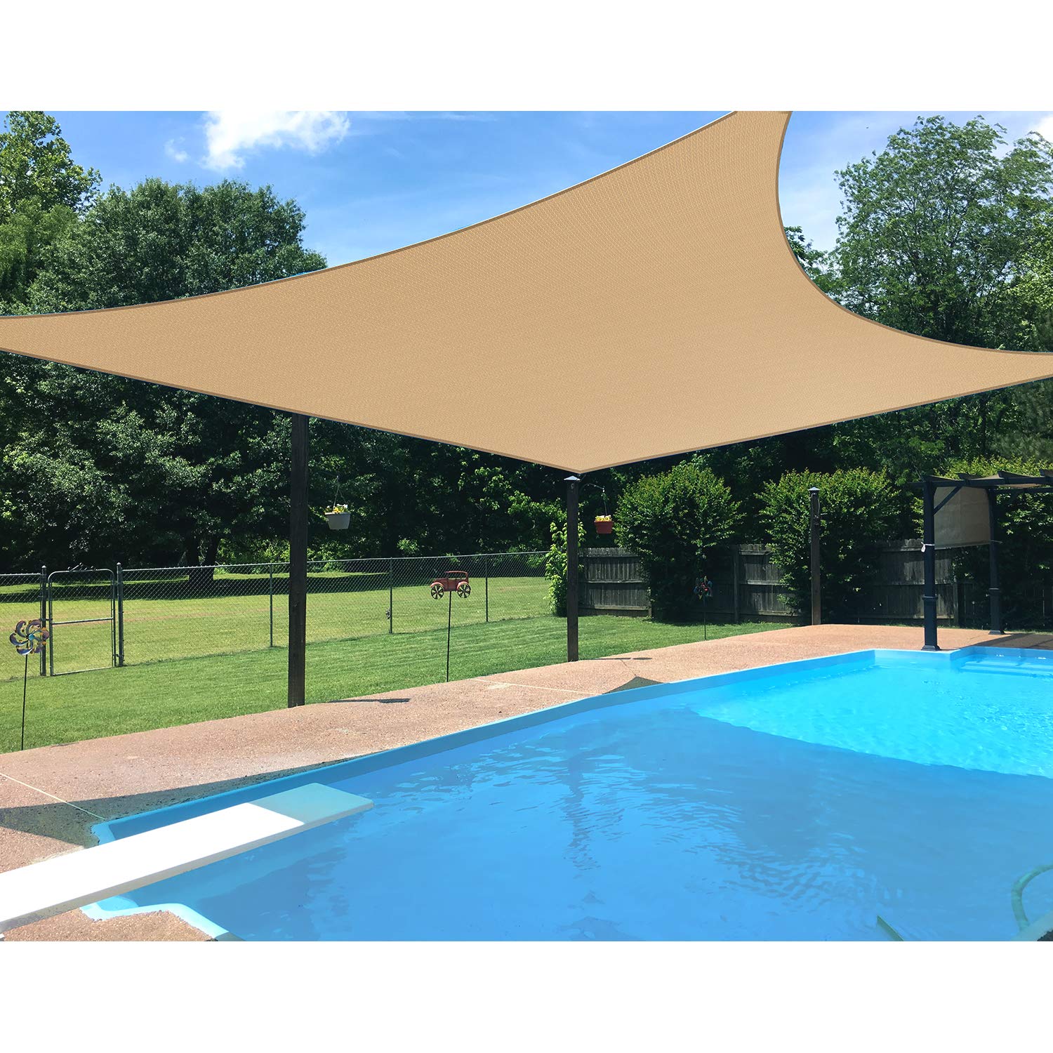 Snapklik.com : Paradise 10 X 10 Sand Sun Shade Sail Square Canopy UV ...