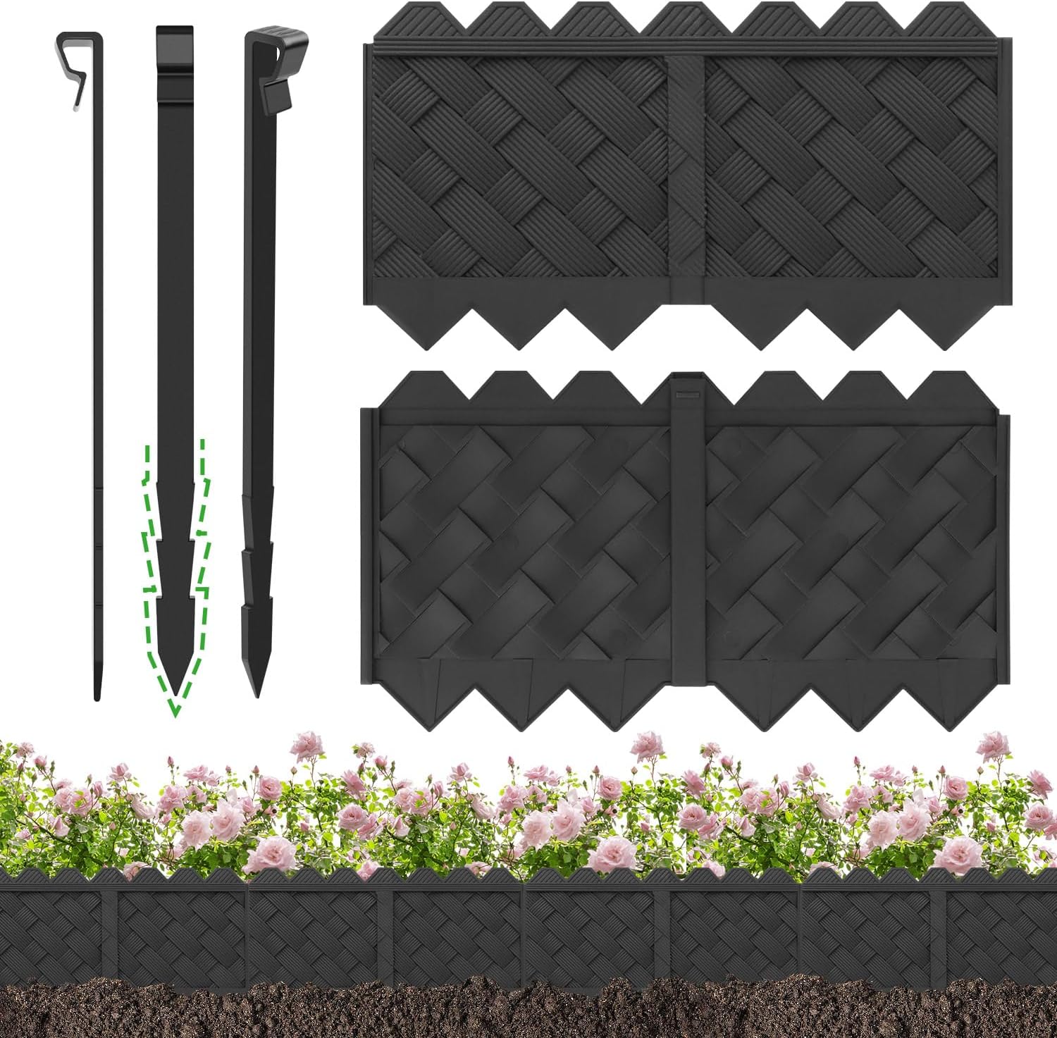 Amazon.com : BLACKVINE 50Pcs 50ft (5'' Exposed Height) Plastic ...