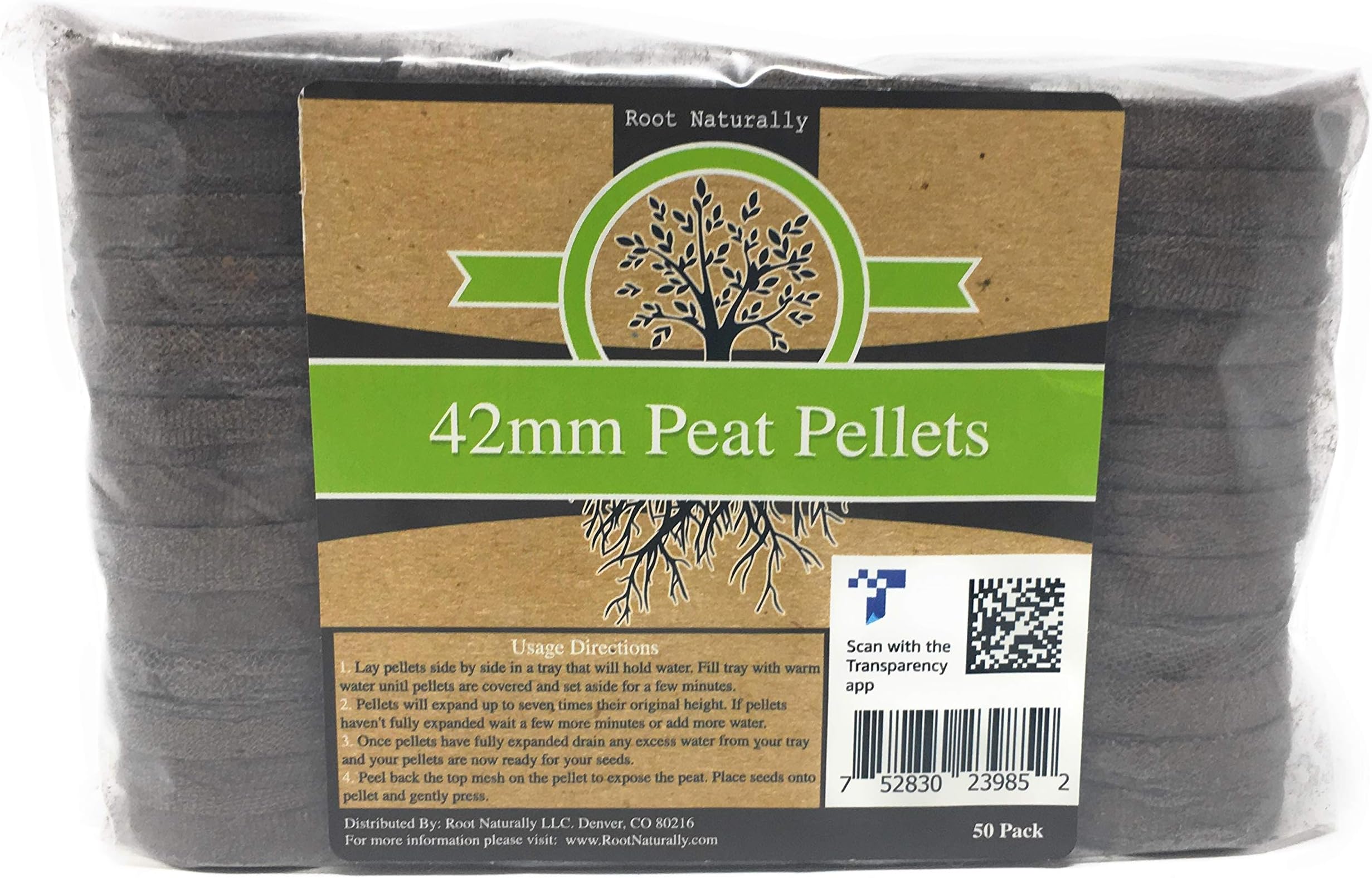 Amazon.com : Root Naturally 50mm Peat Pellets - 25 Count : Patio, Lawn ...