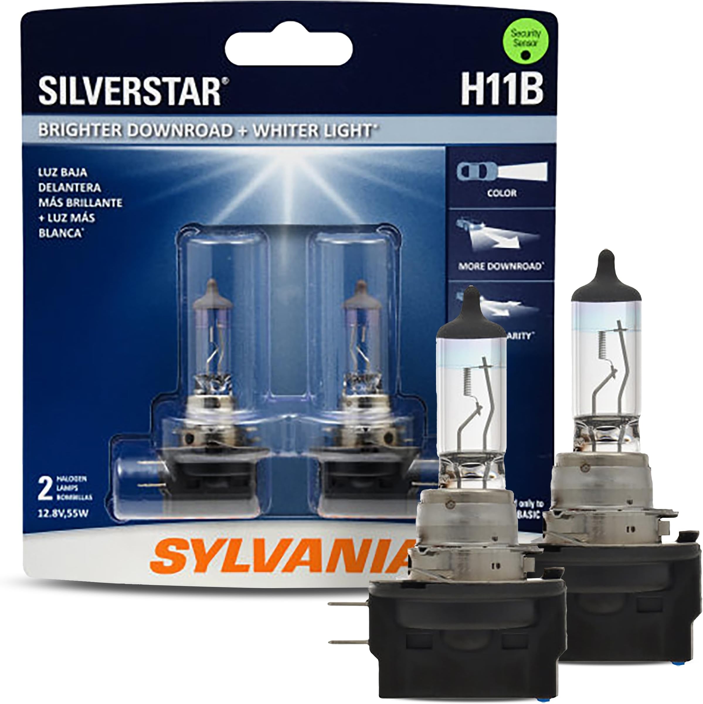 Amazon.com: SYLVANIA - H11B SilverStar - High Performance Halogen ...