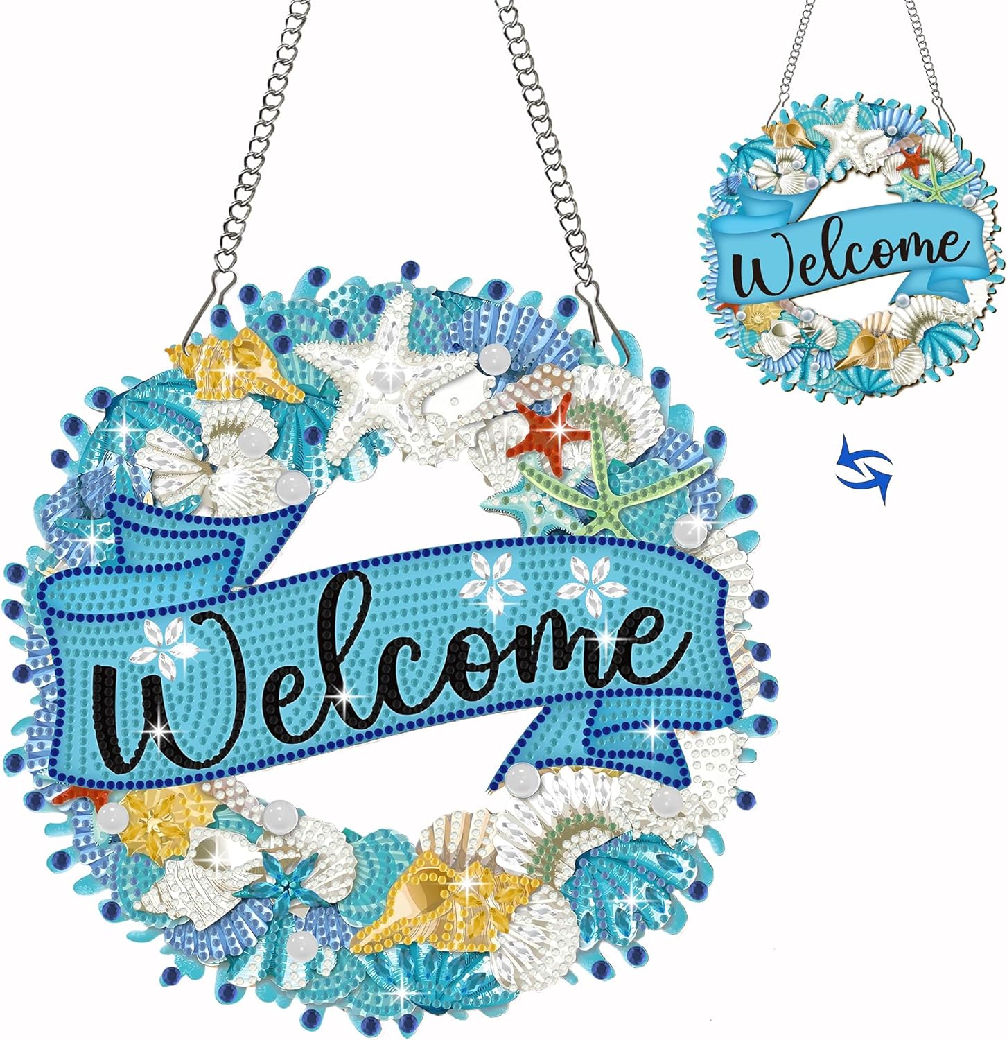 Amazon.com: Muzagroo Art Welcome Sign Diamond Art Kits for Adults, 5D ...