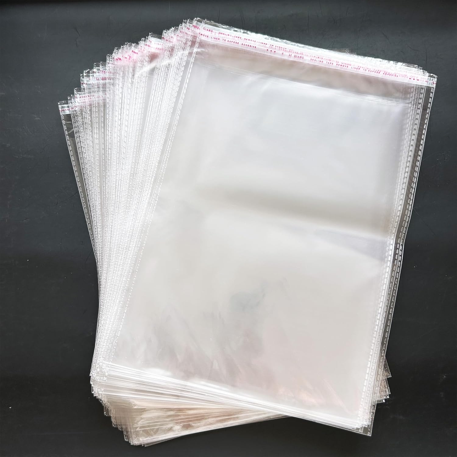 Amazon.com: 100pcs Self Sealing Plastic Bags for Packaging, Strong and ...