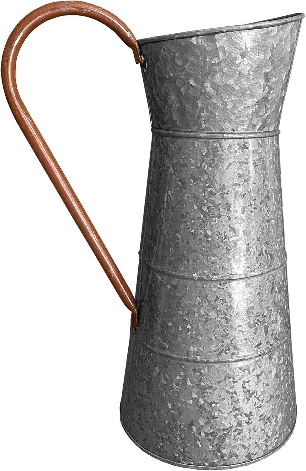 Amazon.com: Benzara Chic Industrial Metal Galvanized Pitcher,Gray ...
