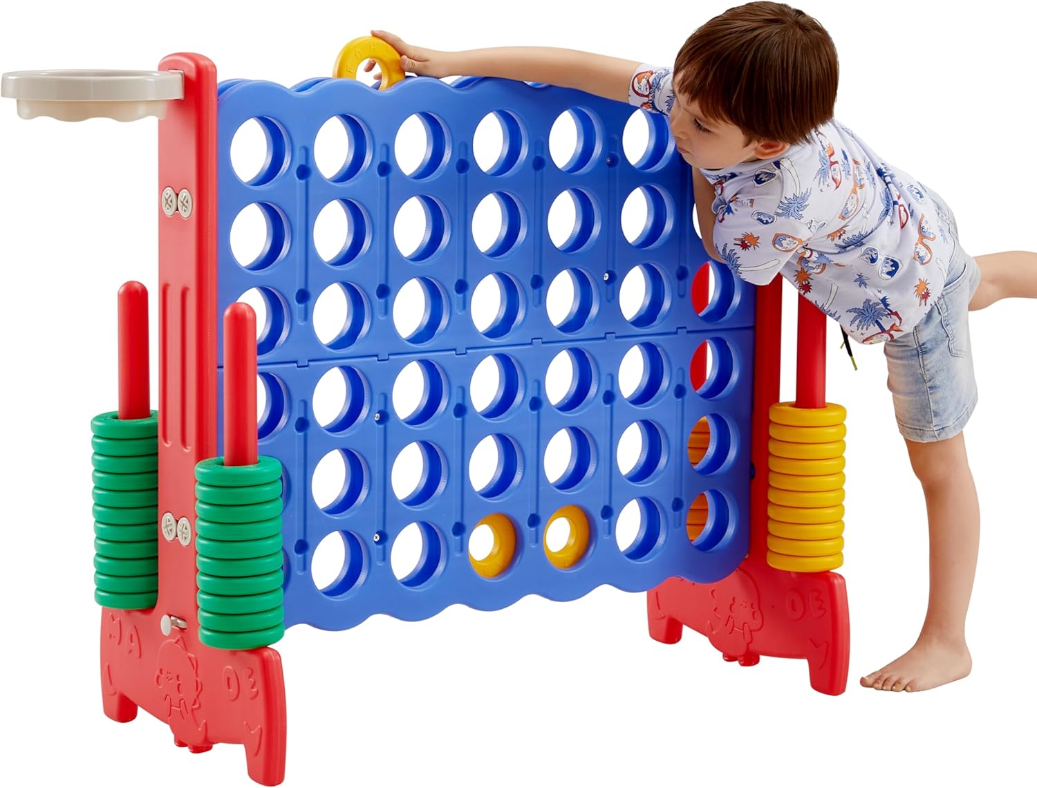 Amazon.com: Giant 4-in-A-Row Game Set, Jumbo 4-to-Score Toy w ...