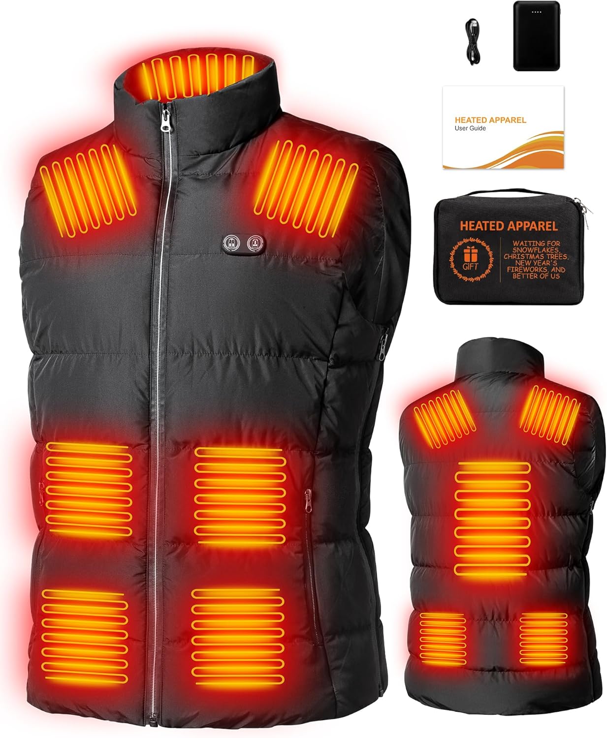 Amazon.com: Heated Vest, Heated Vest For Men With Battery Pack Included ...