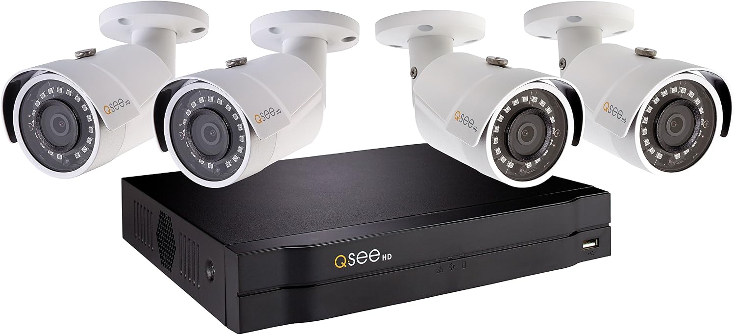 Amazon.com : Q-See Home Security System (QC894-4ES-1) 4-Weather 1080p ...