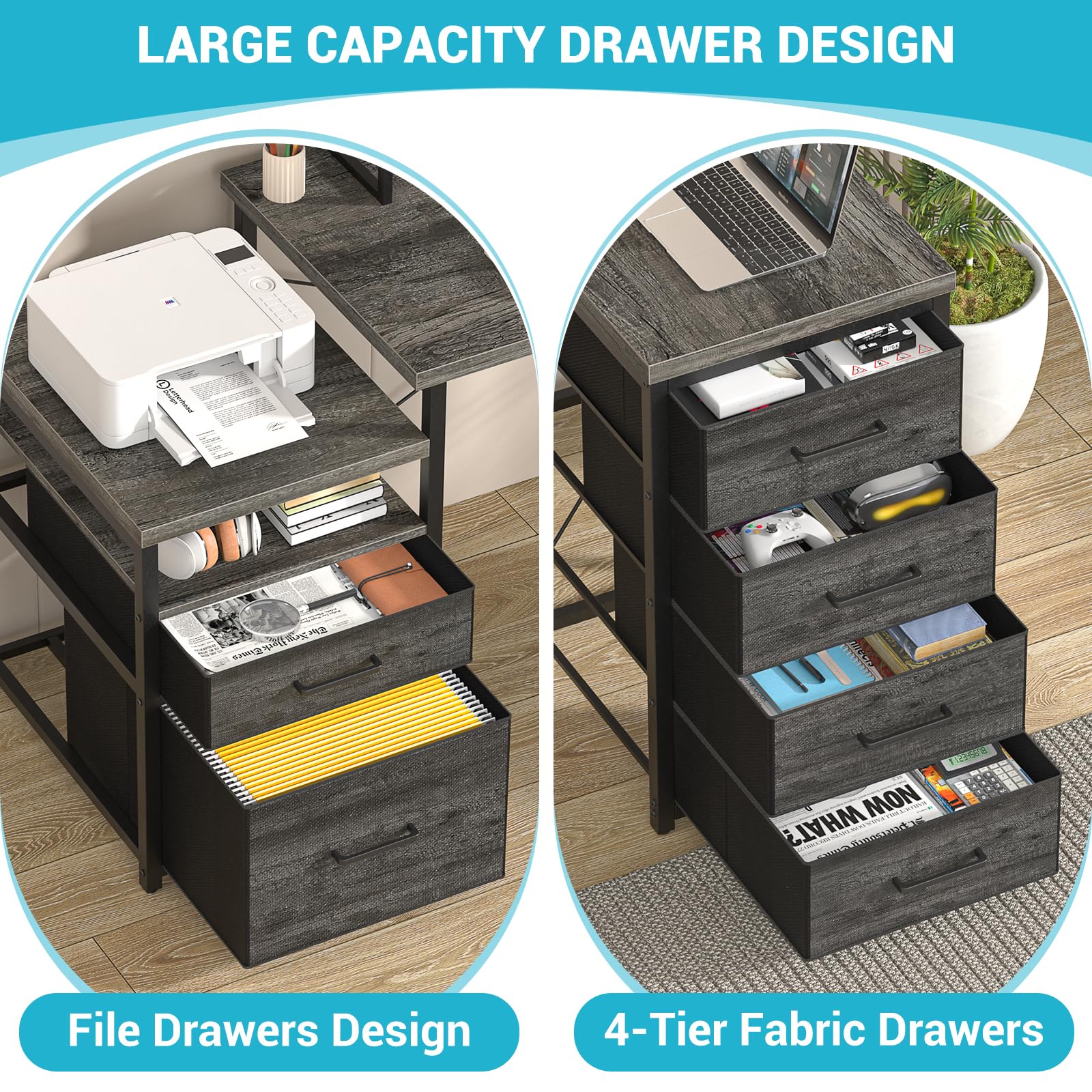 Snapklik.com : iSunirm L Shaped Desk