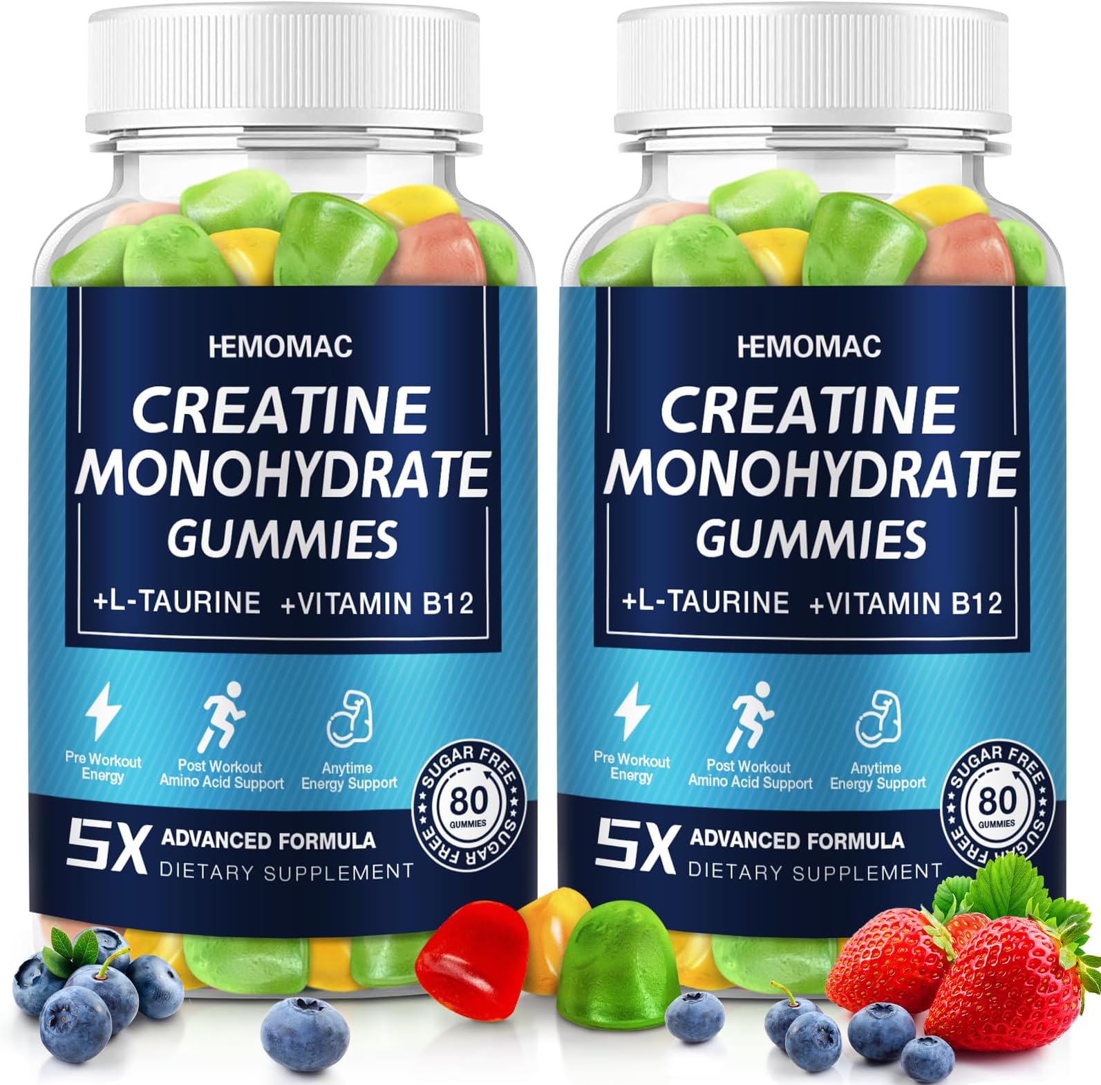 Amazon.com: Creatine Monohydrate Gummies for Men & Women Pre Workout ...