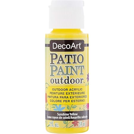Amazon.com: DecoArt Patio Paint 2-Ounce Sunshine Yellow Acrylic Paint