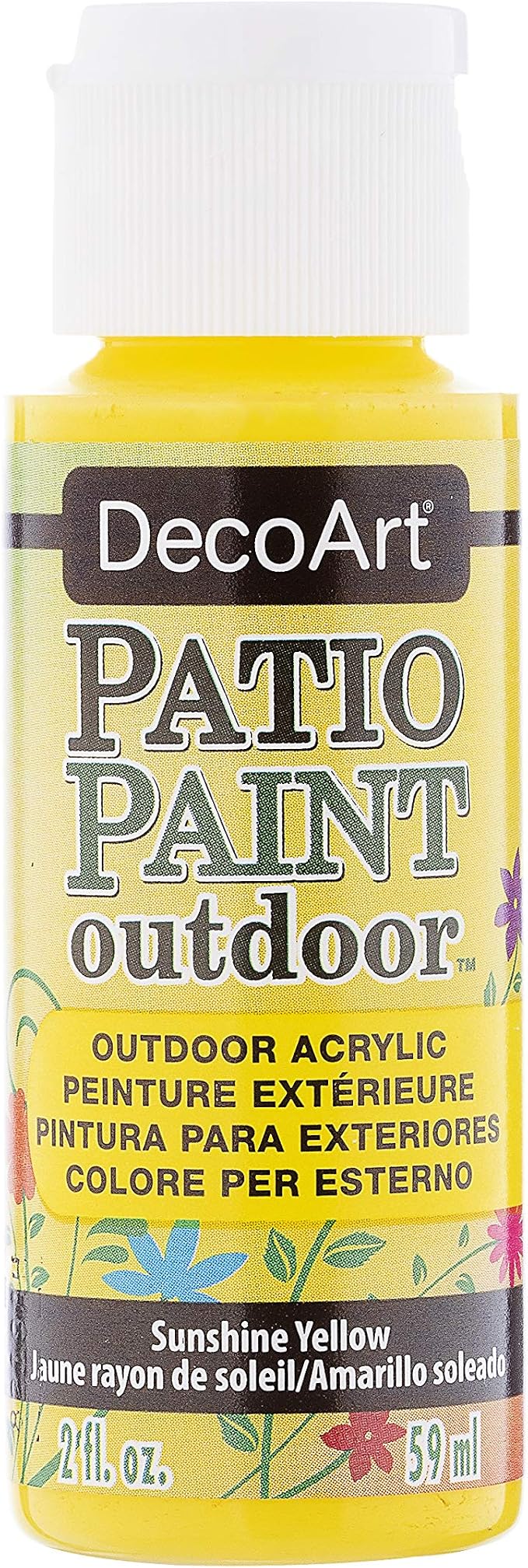 Amazon.com: DecoArt Patio Paint 2-Ounce Sunshine Yellow Acrylic Paint