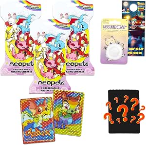 Amazon.com: Neopets Holographic Sticker 3 Pack - Bundle with 3 Trading ...