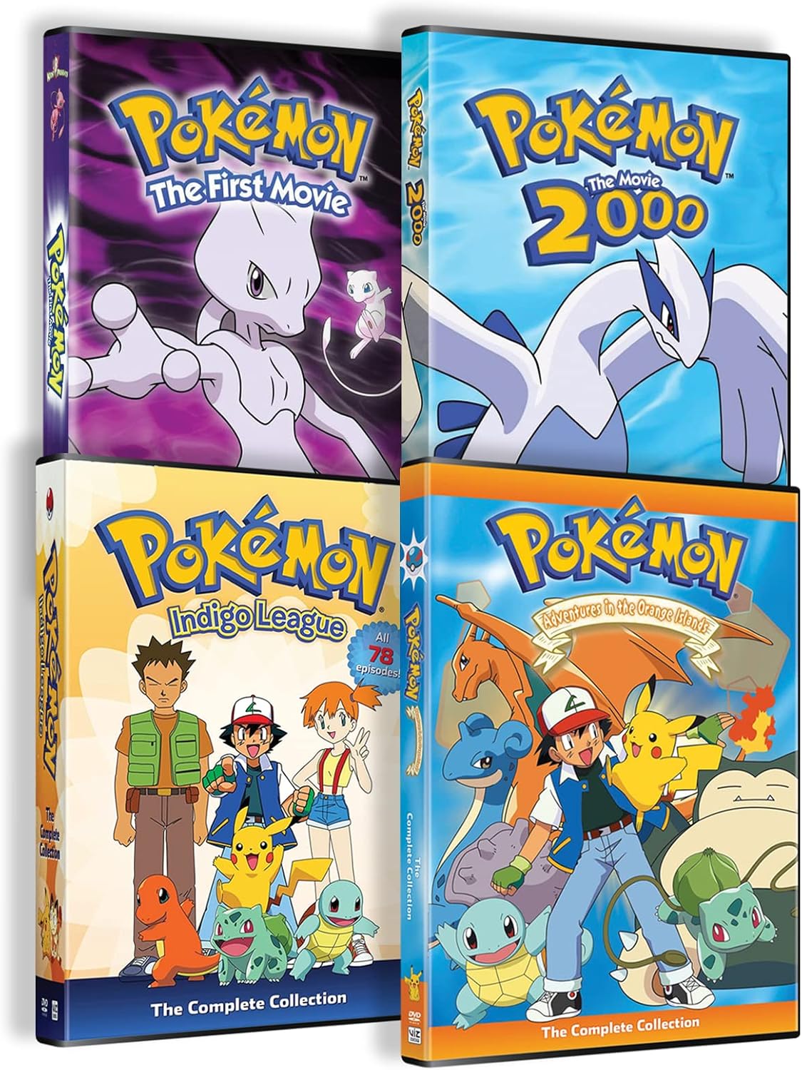 Pokémon (The Kanto Years) Seasons 1 + 2 + Pokemon: The First Movie ...