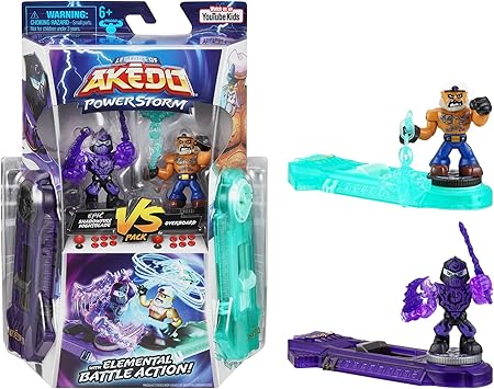 Amazon.com: Legends of Akedo Powerstorm | Pack 2 Mini Battling Action ...