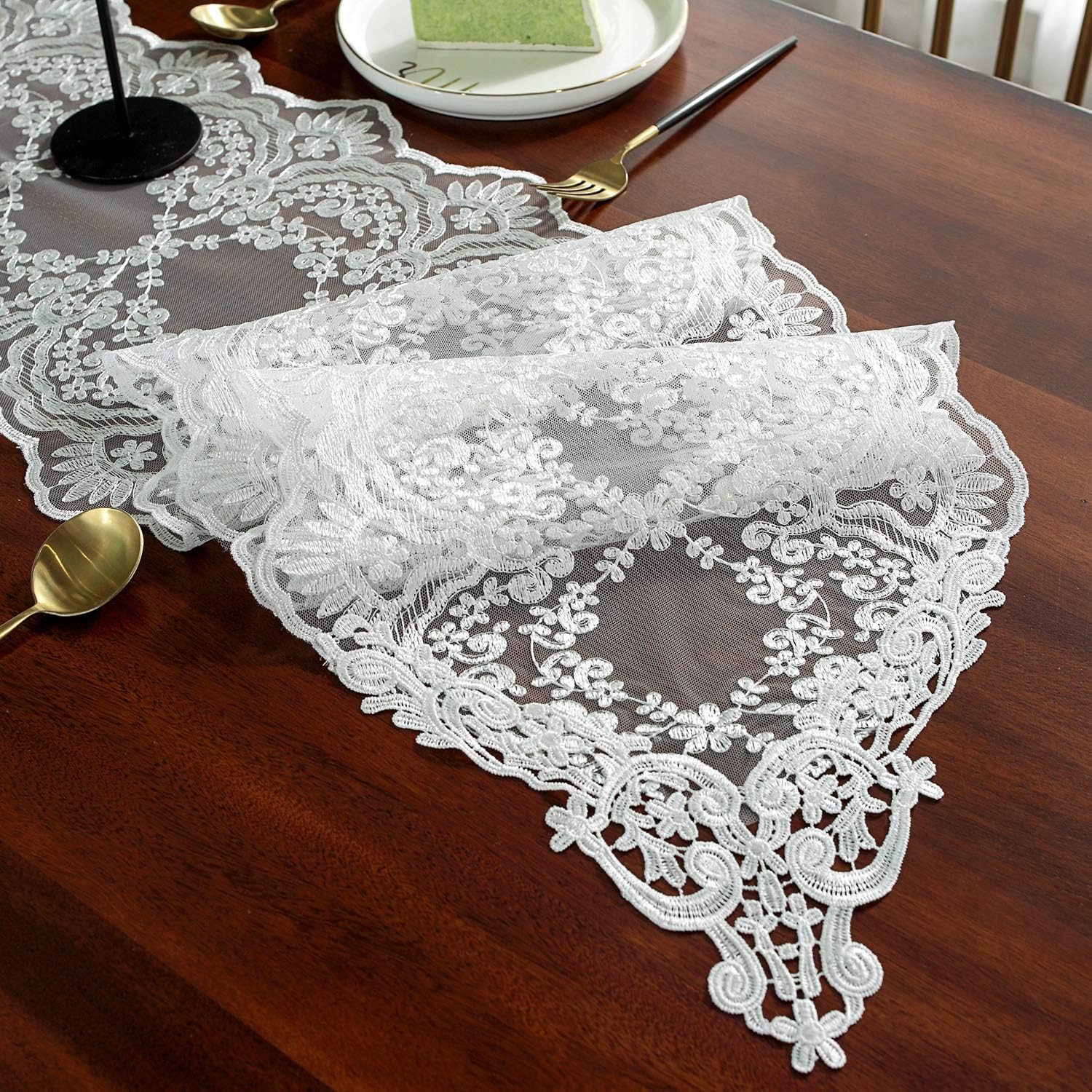 Amazon.com: DIGNIFYING Lace Table Runner 60 Inches Long Macrame Table ...