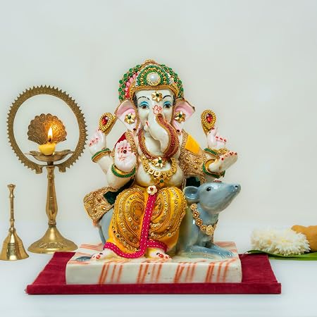Craft_N_Decor Lord Ganesha Idol with Mushak Ganesh Murti, Spiritual ...